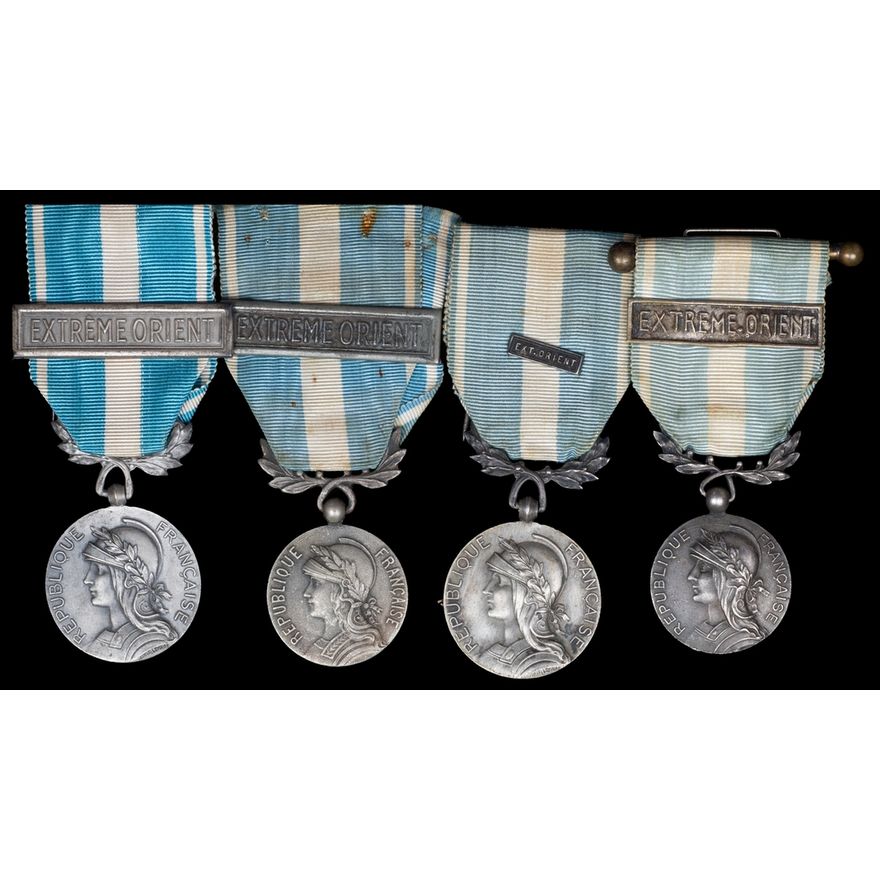 France, Republic, Colonial Medal, 1 clasp (4), Extreme Orient, one ...