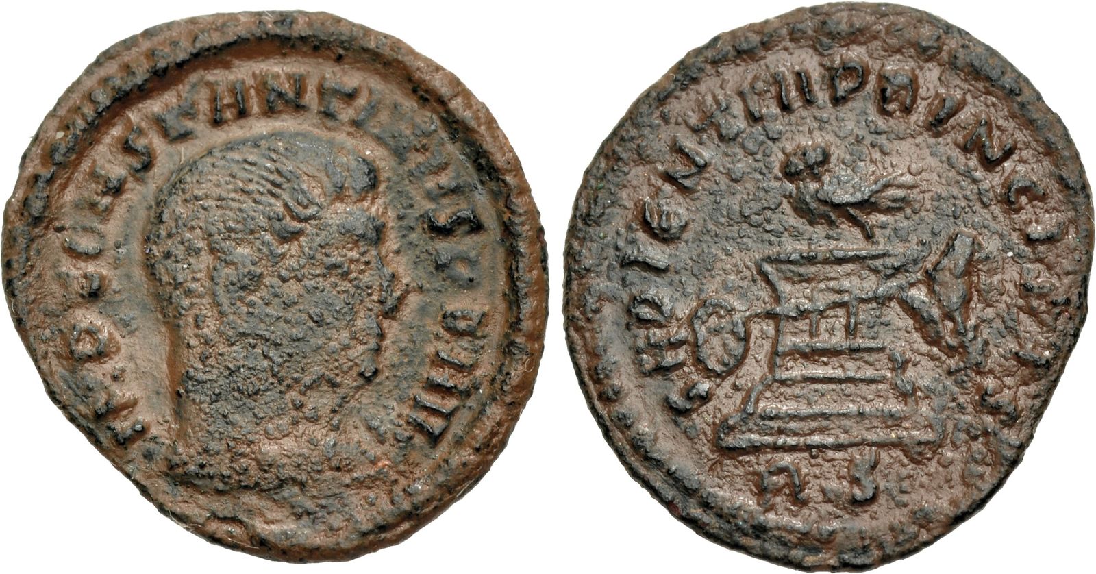 Constantine I. AD 307/310-337. Æ Quarter Follis (13.5mm, 0.79 g, 12h ...