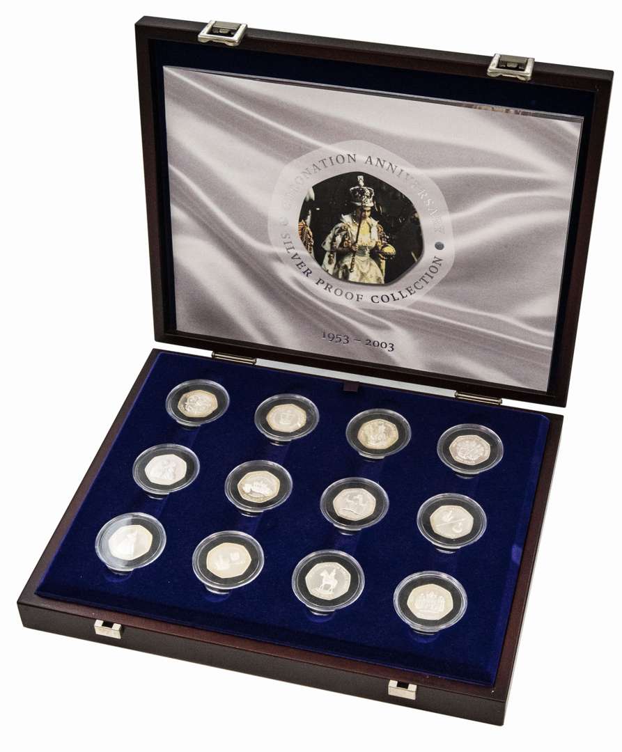 Great Britain 2003 Fifty Pence Coronation Anniversary Silver Proof ...