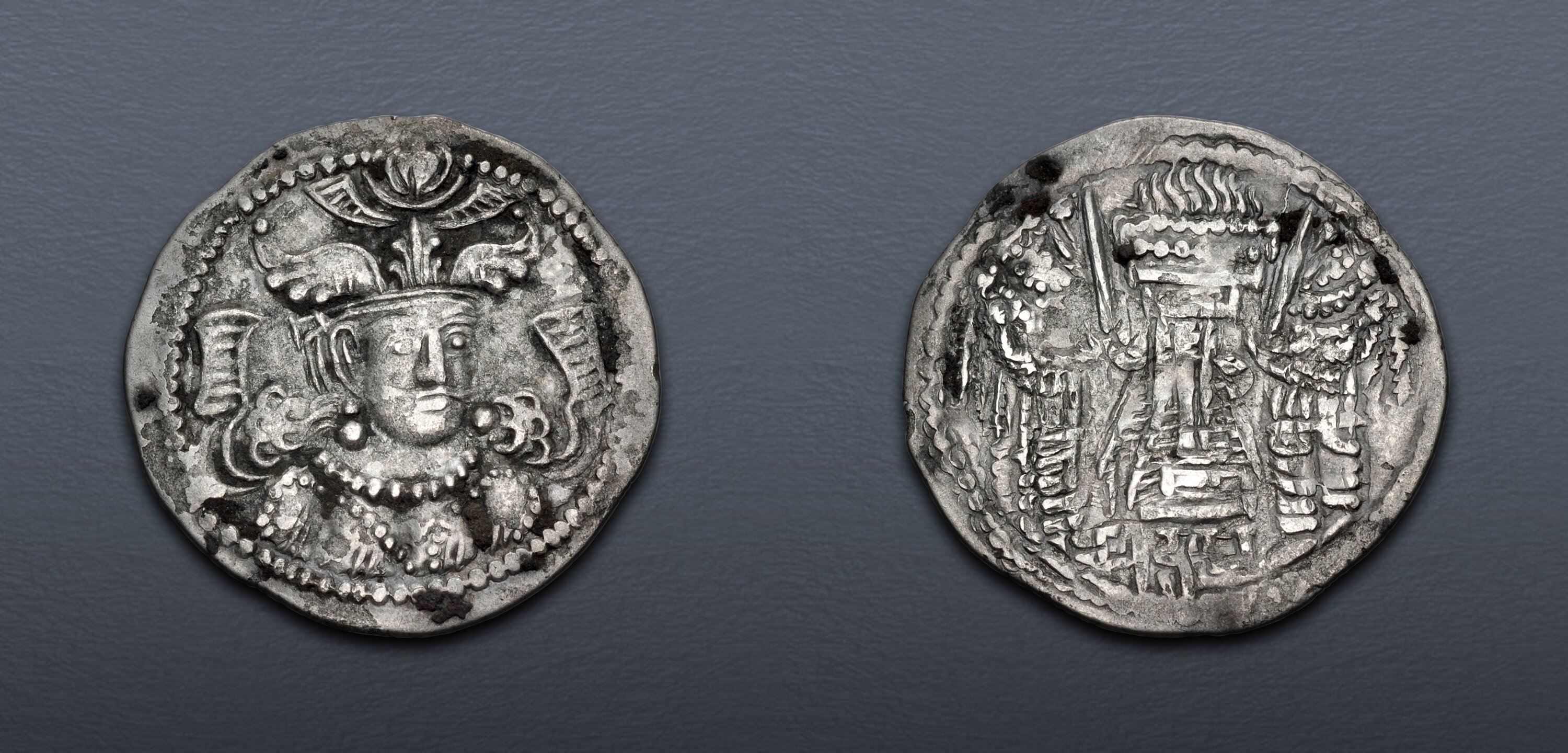 HUNNIC TRIBES, Kidarites. Buddhamitra. Mid-late 5th century. AR Drachm ...