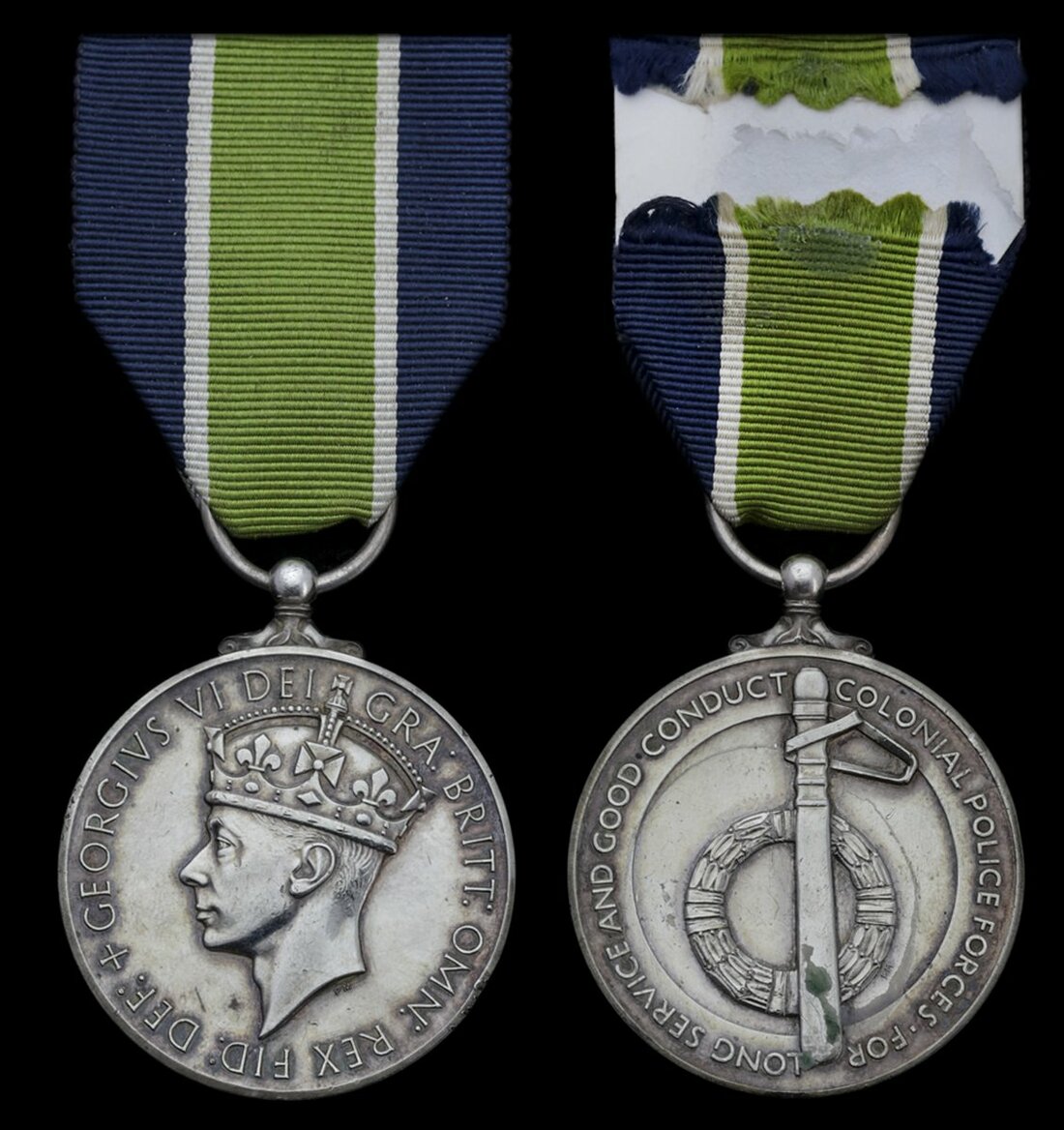 Colonial Police L.S. & G.C., G.VI.R. (8823 African Sgt. Cl. 2 ...