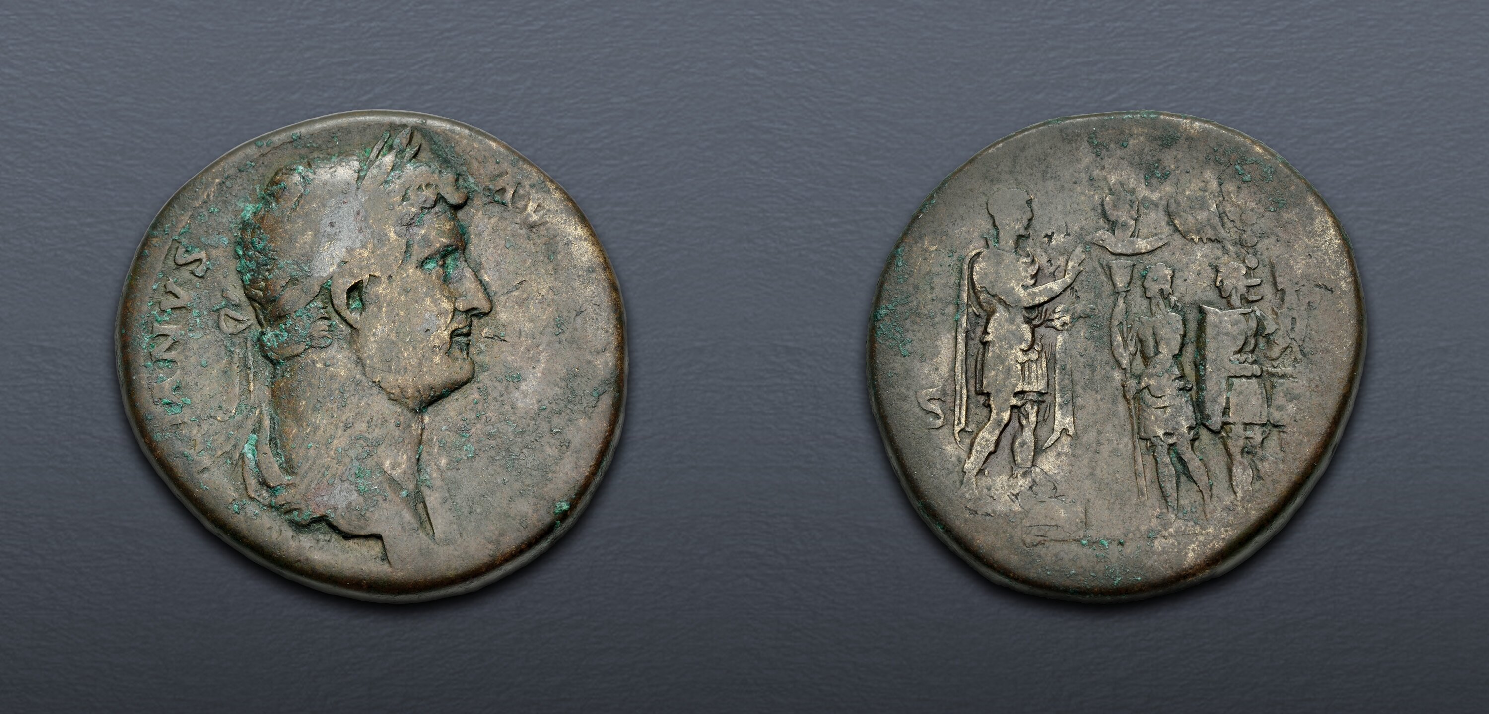 ROMAN IMPERIAL. Hadrian. AD 117-138. Æ Sestertius (32mm, 26.84 g, 12h ...