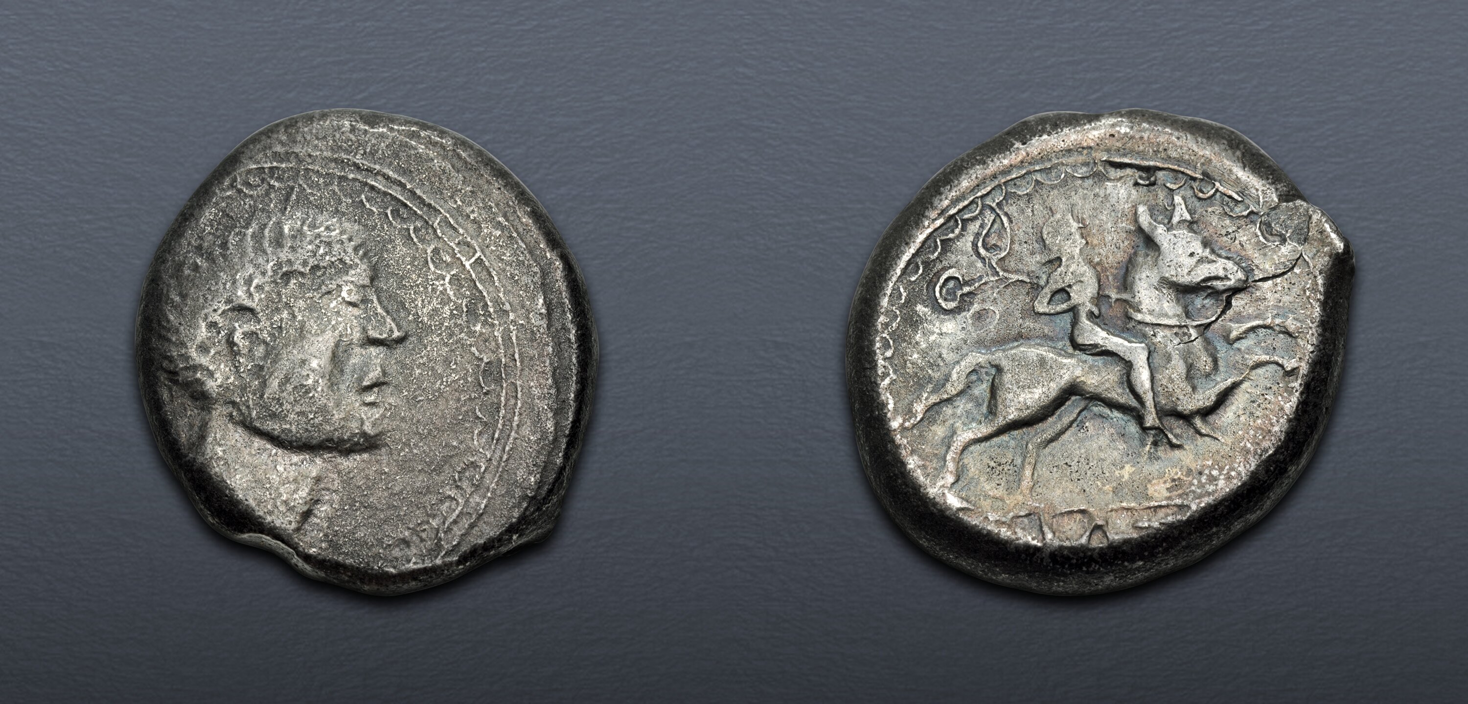CENTRAL EUROPE, Boii. Biatec. Mid-late 1st century BC. AR Hexadrachm ...