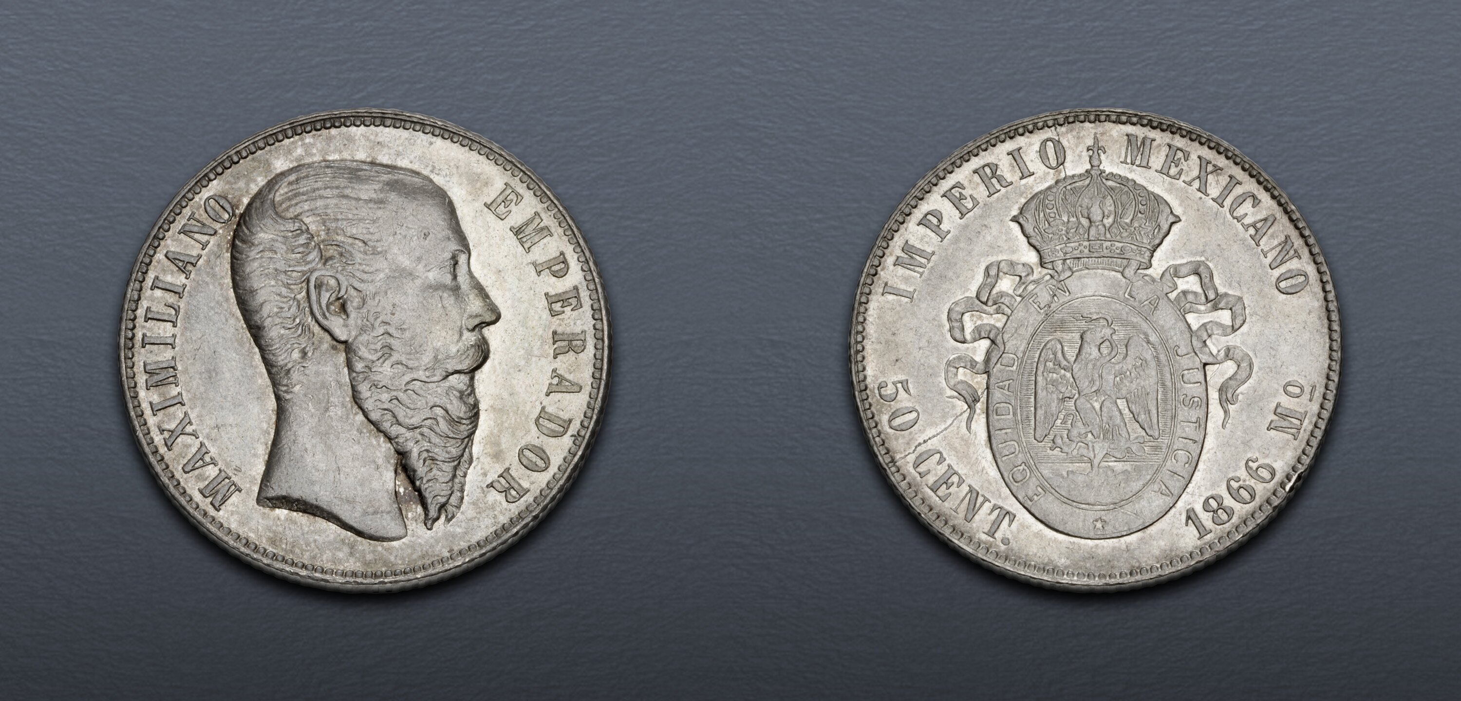 MEXICO, Second Mexican Empire. Maximilian I von Habsburg. 1864-1867. AR ...