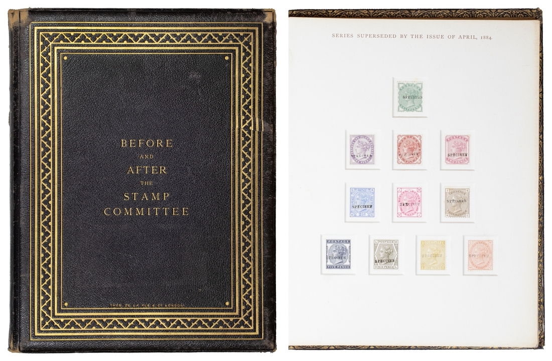 1887 BEFORE AND AFTER THE STAMP COMMITTEE PRESENTATION BOOK | Spink