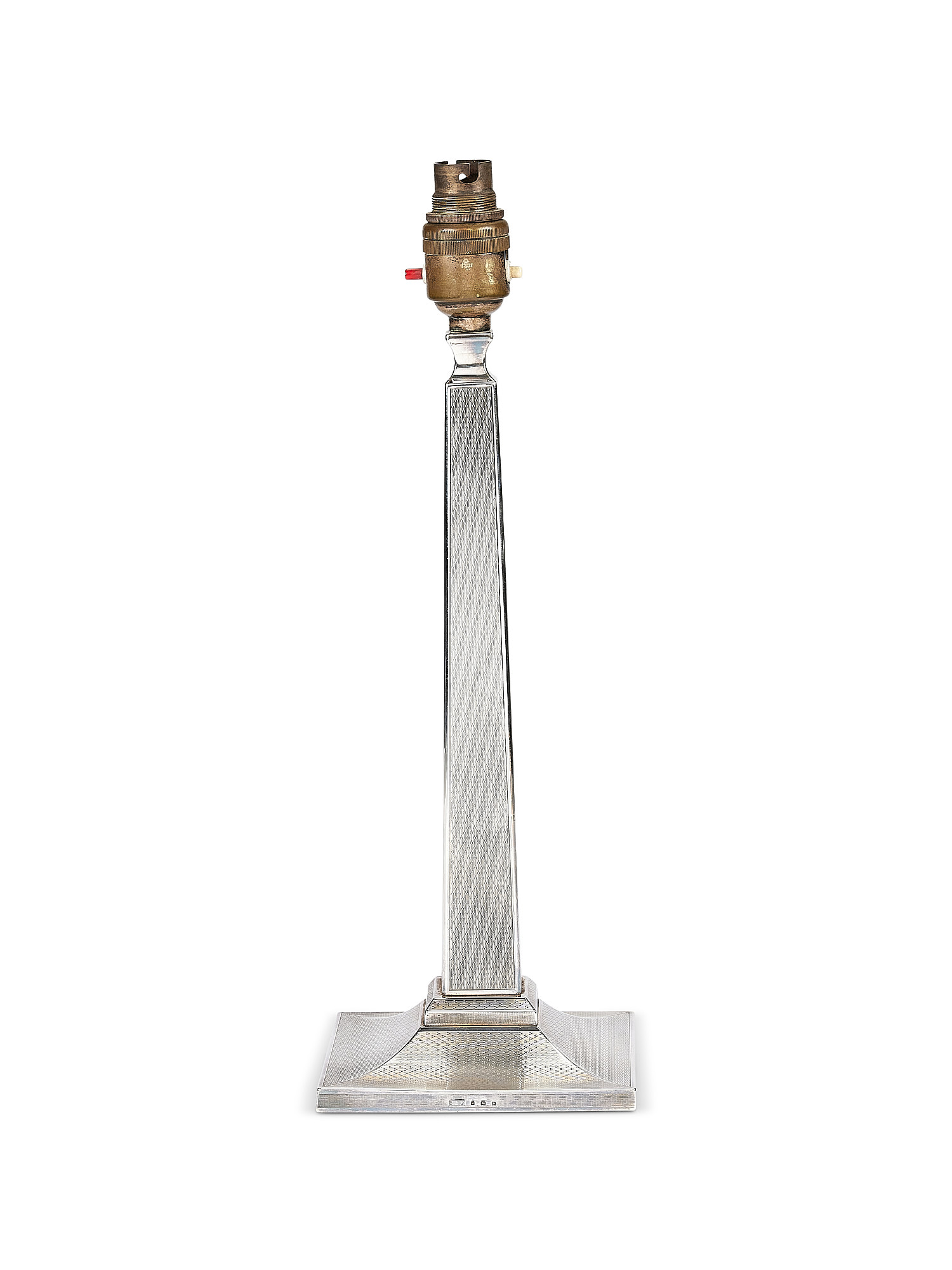 Art Deco silver table lamp base by the British Metallising Co.Ltd ...