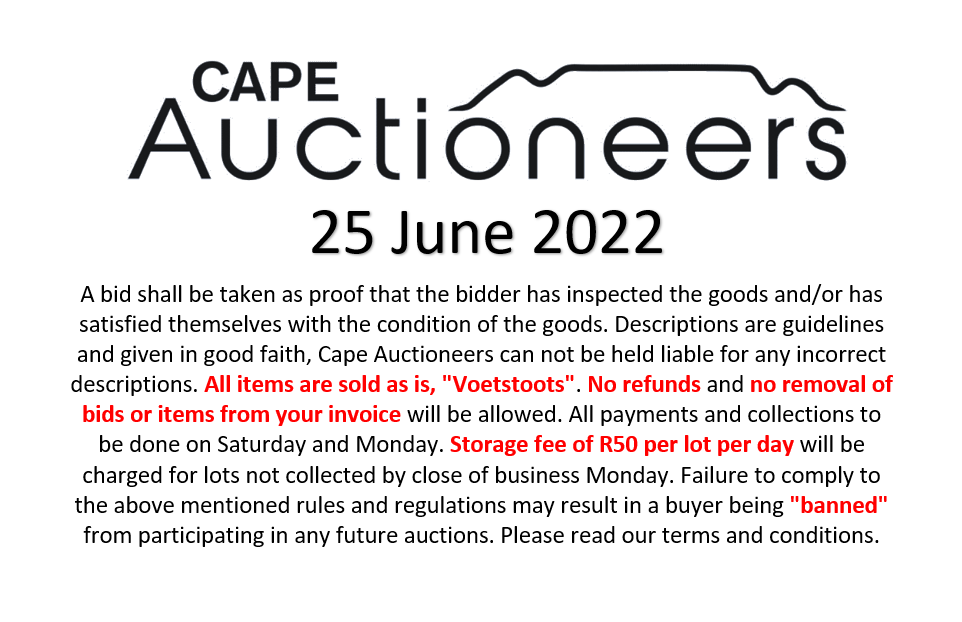 Upcoming Auctions | Cape Auctioneers