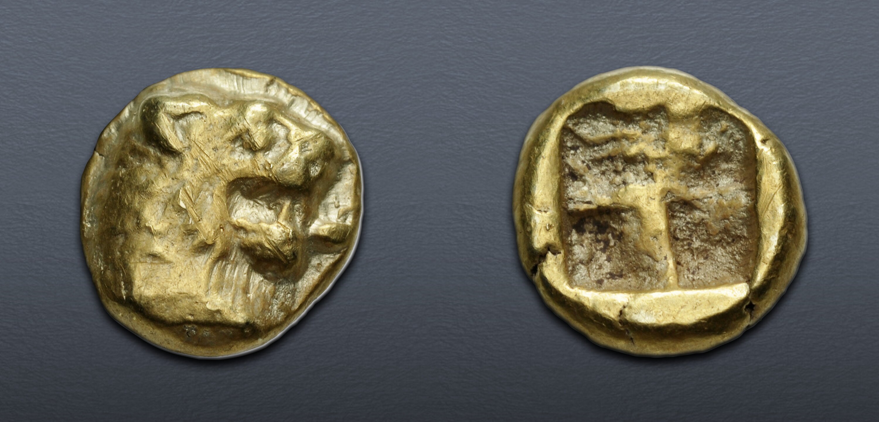 IONIA, Uncertain. Circa 600-550 BC. EL Hemihekte – Twelfth Stater (8mm ...