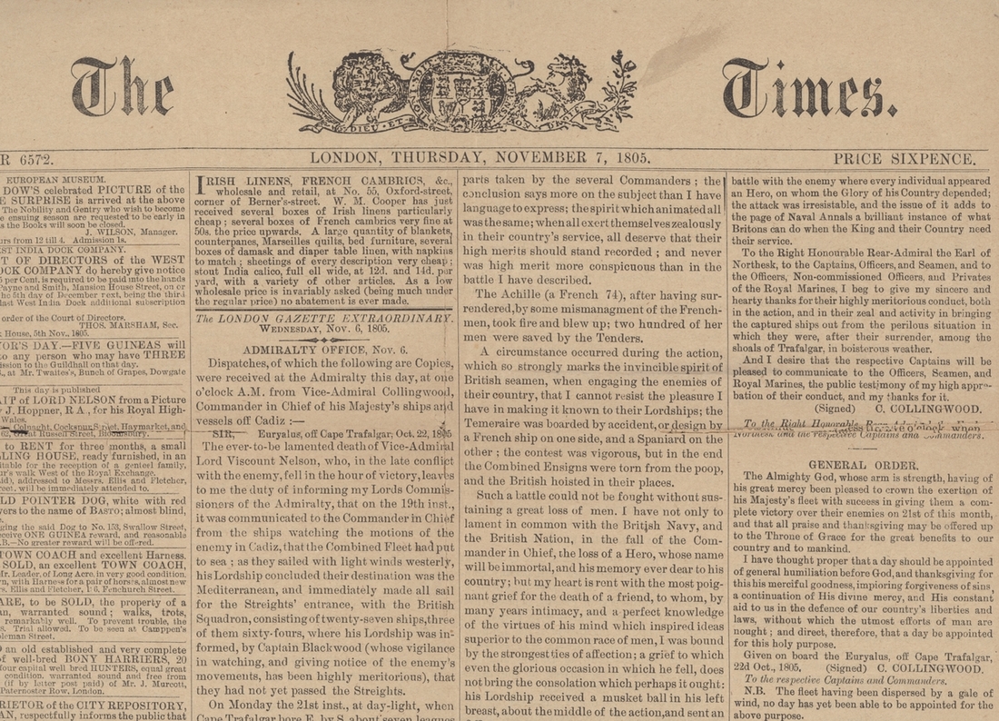 French Revolutionary and Napoleonic Wars 1805 (7 November) "The Times ...