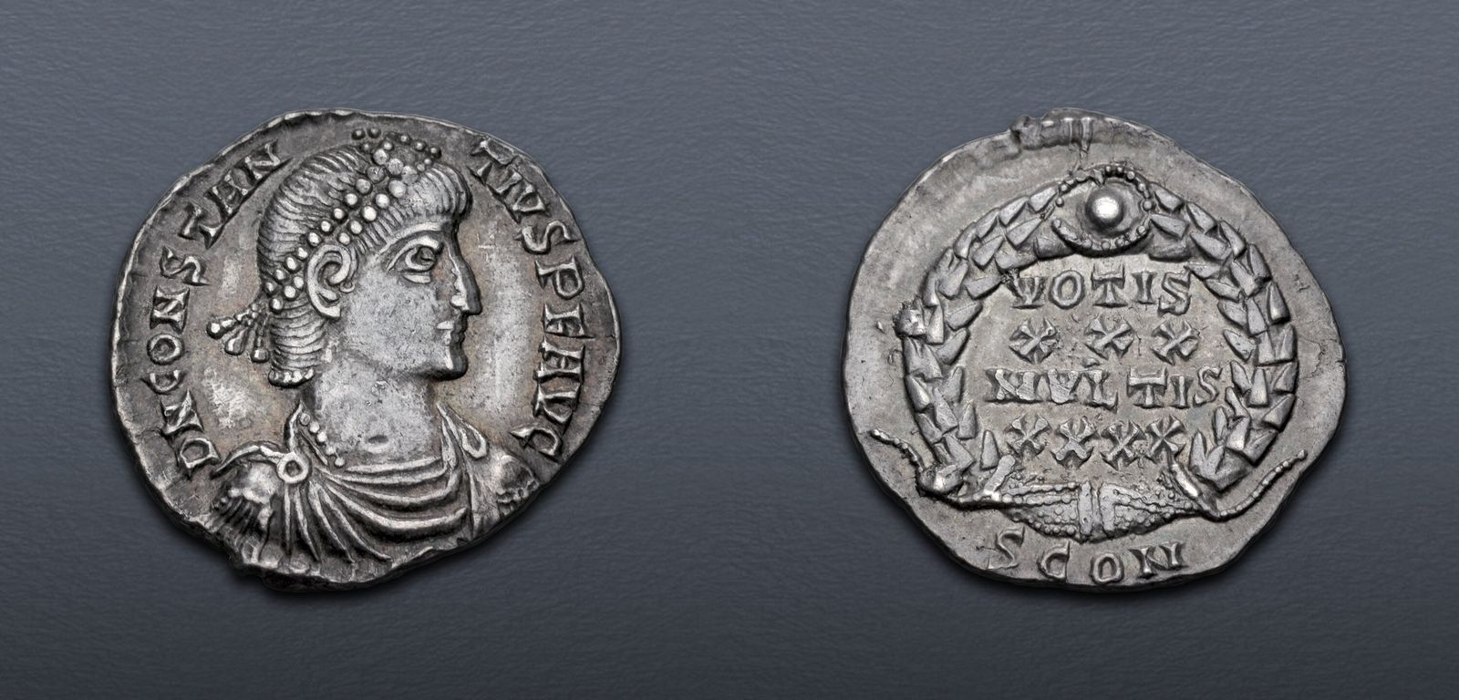 Constantius II. AD 337-361. AR Siliqua (17.5mm, 2.11 g, 6h). Arelate ...