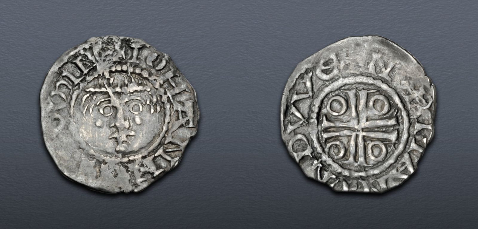 IRELAND. John. As Lord of Ireland, 1172-1199. AR Halfpenny (15mm, 0.78 ...
