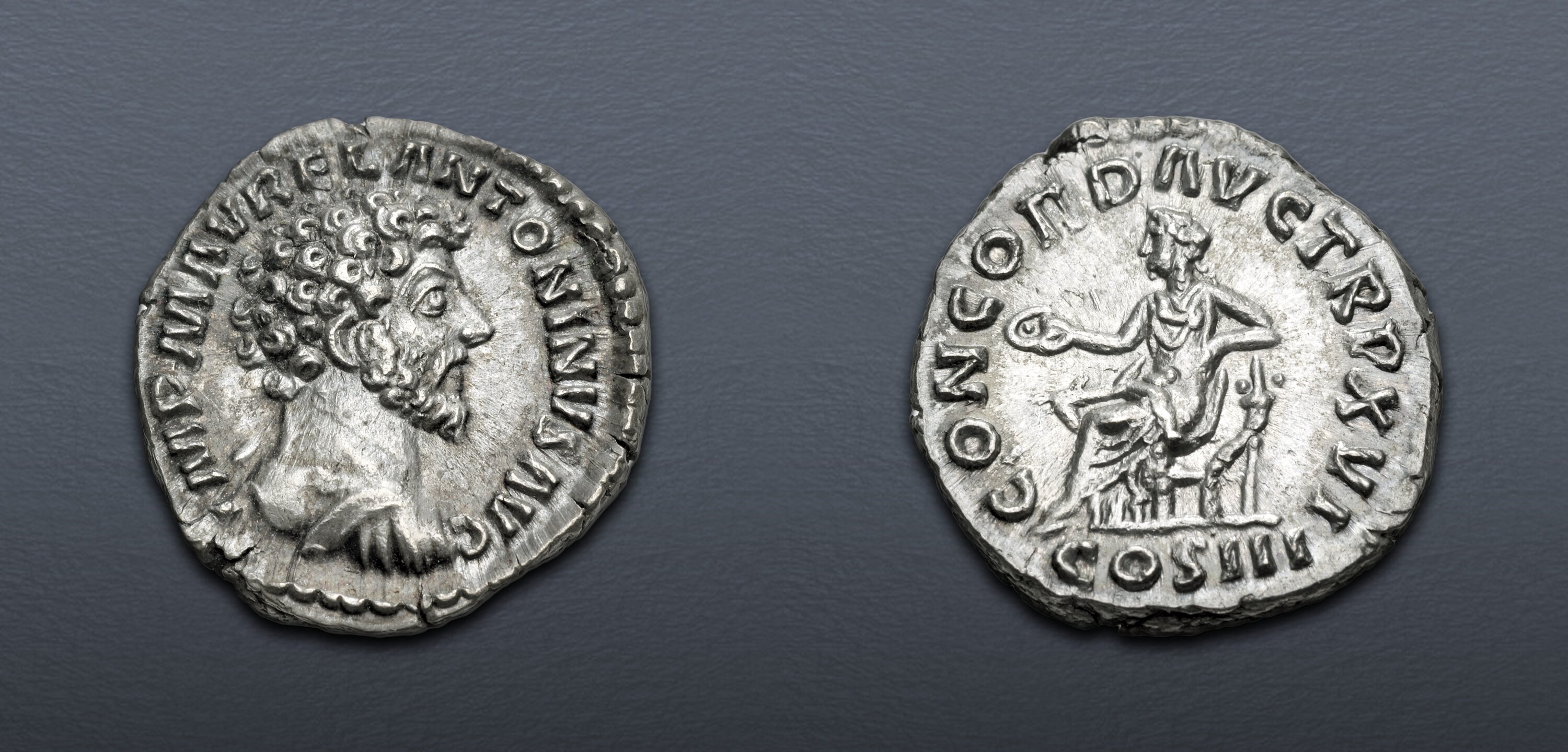 Marcus Aurelius. AD 161-180. AR Denarius (16.5mm, 3.40 g, 6h). Rome ...
