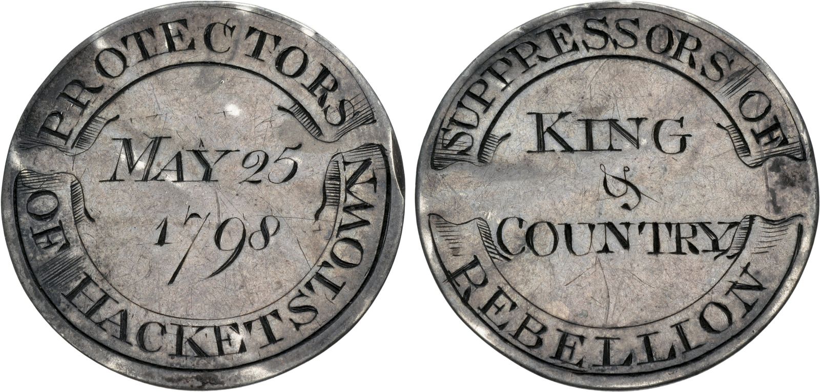 IRELAND. temp. George III. 1760-1820. AR Medal (32mm, 3.30 g, 11h). The ...