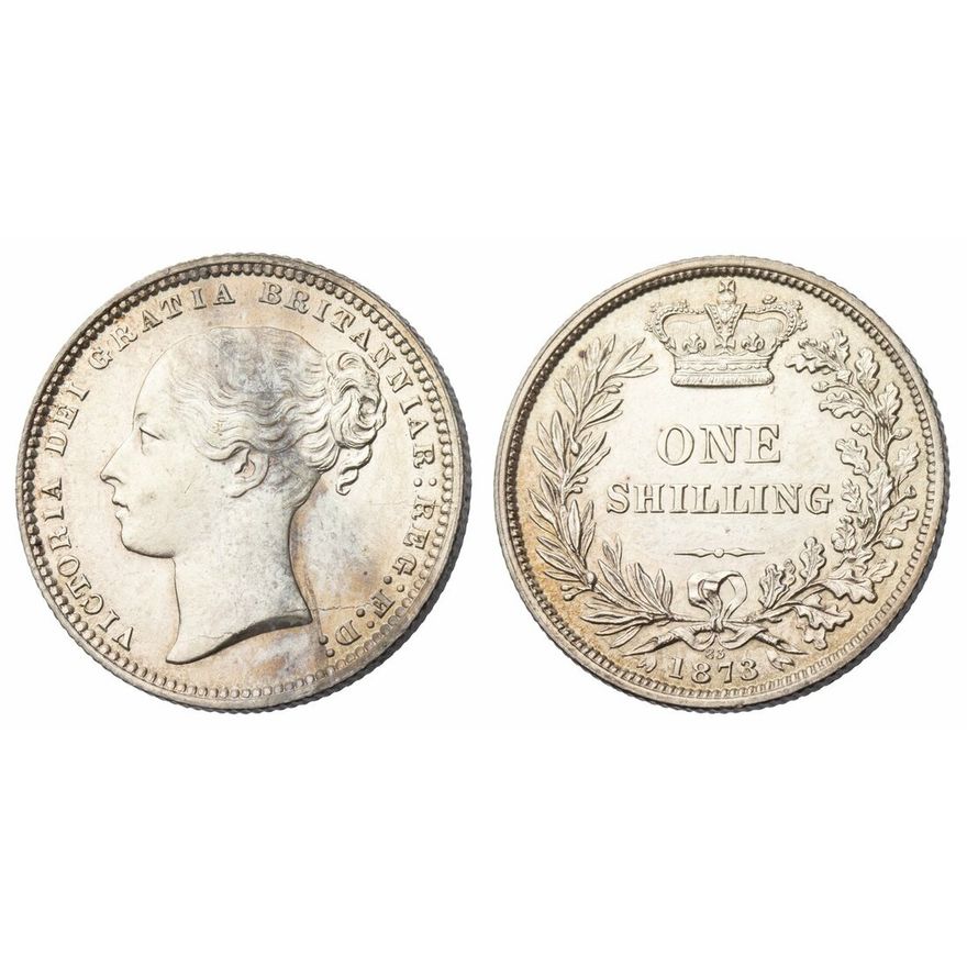 Victoria (1837-1901), 'Young Head' Shilling, 1873 [Die 83], Type A6 ...