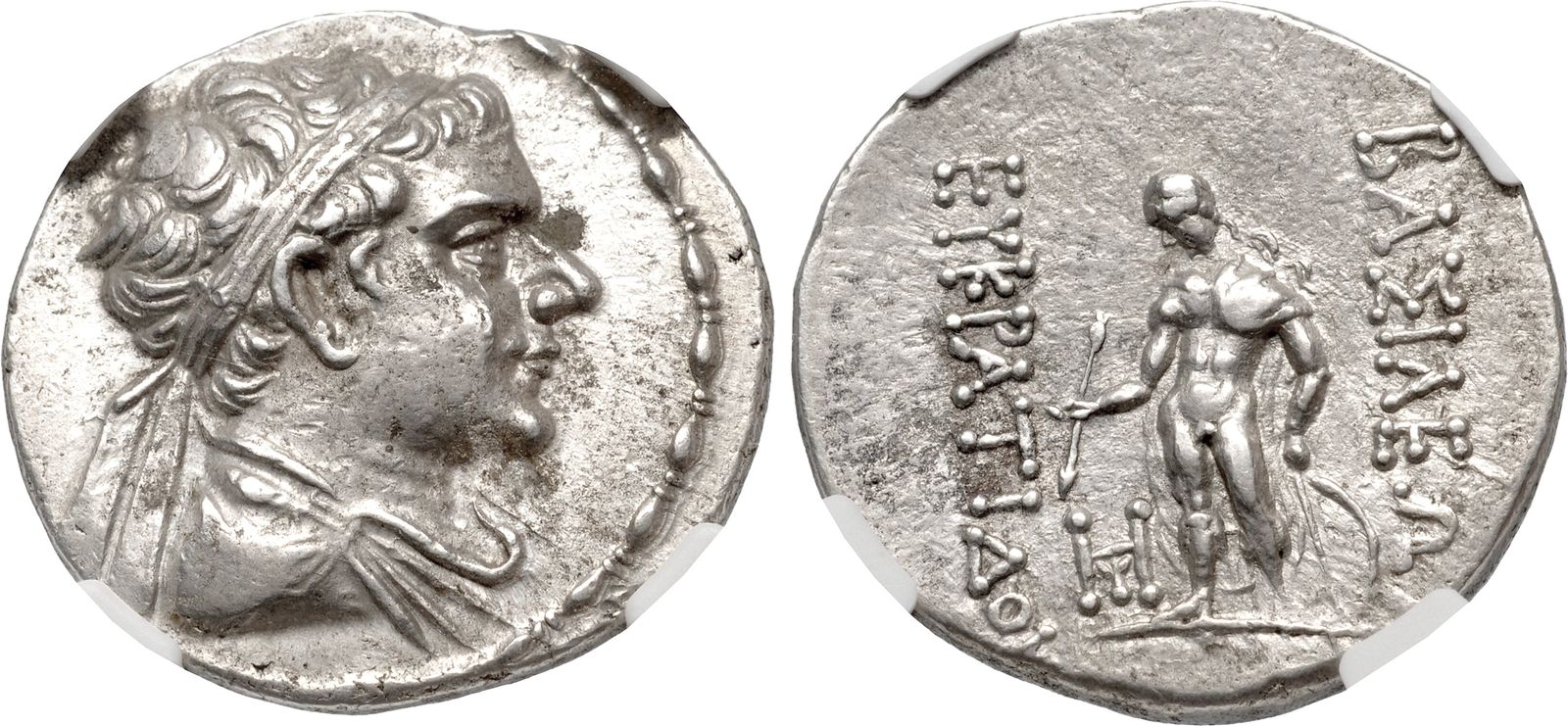 BAKTRIA, Greco-Baktrian Kingdom. Eukratides II Soter. Circa 145-140 BC ...