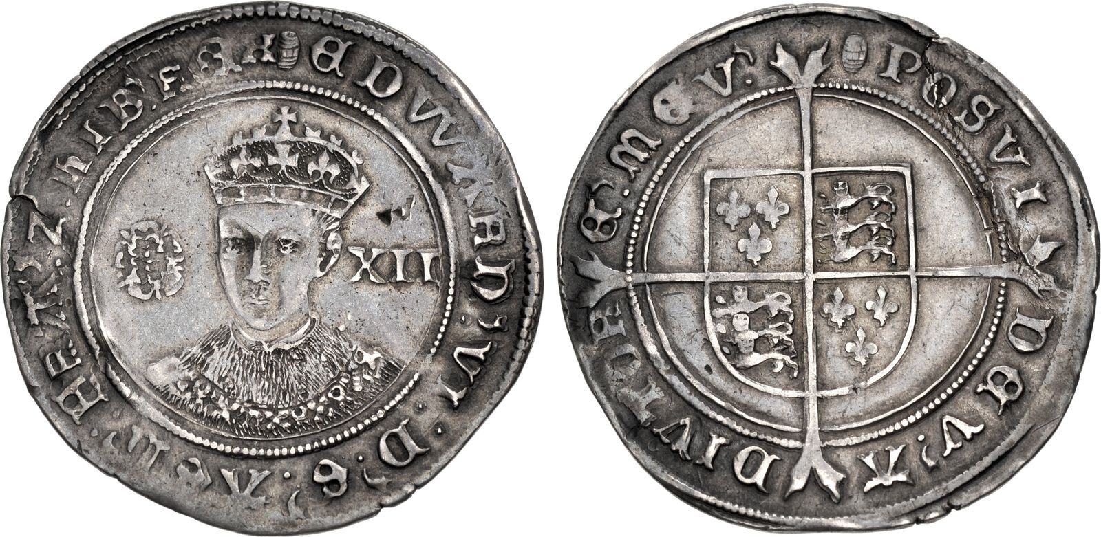 TUDOR. Edward VI. 1547-1553. AR Shilling (32mm, 6.14 g, 10h). Third ...