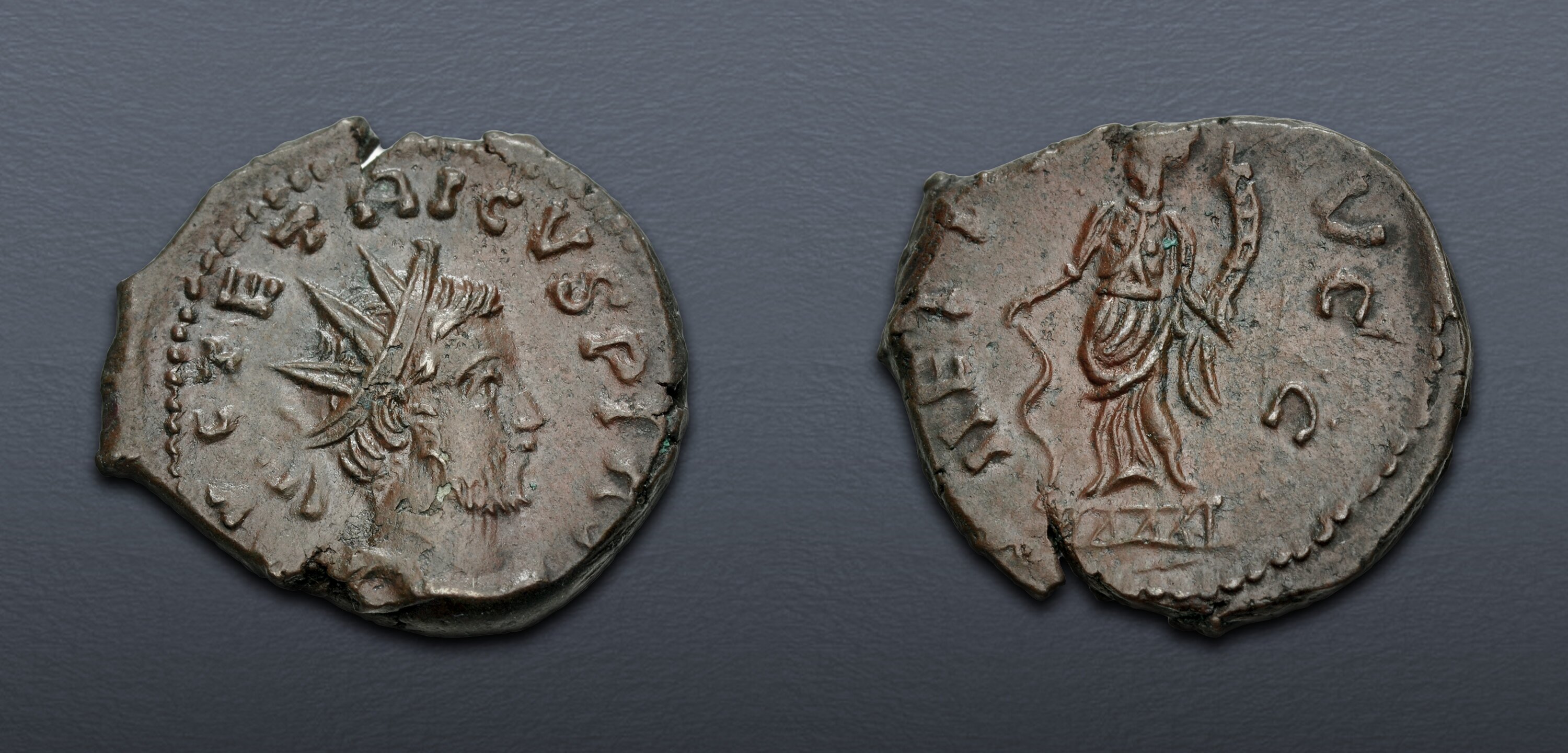 Tetricus I. Romano-Gallic Emperor, AD 271-274. Antoninianus (18.5mm, 3. ...