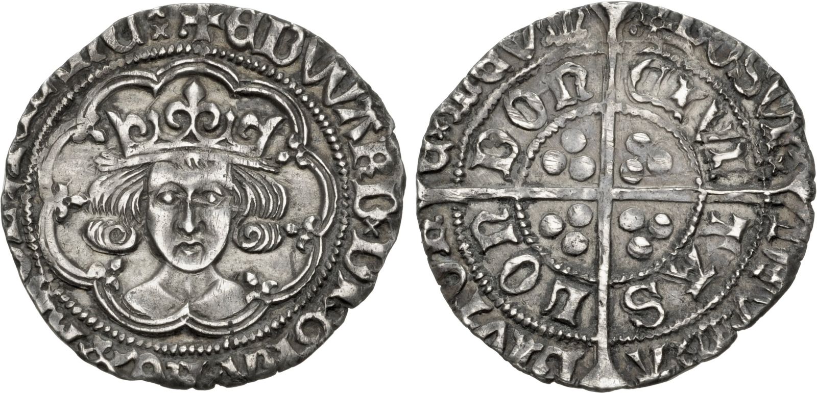 YORK (Restored). Edward IV. Second reign, 1471-1483. AR Groat (24mm, 3. ...