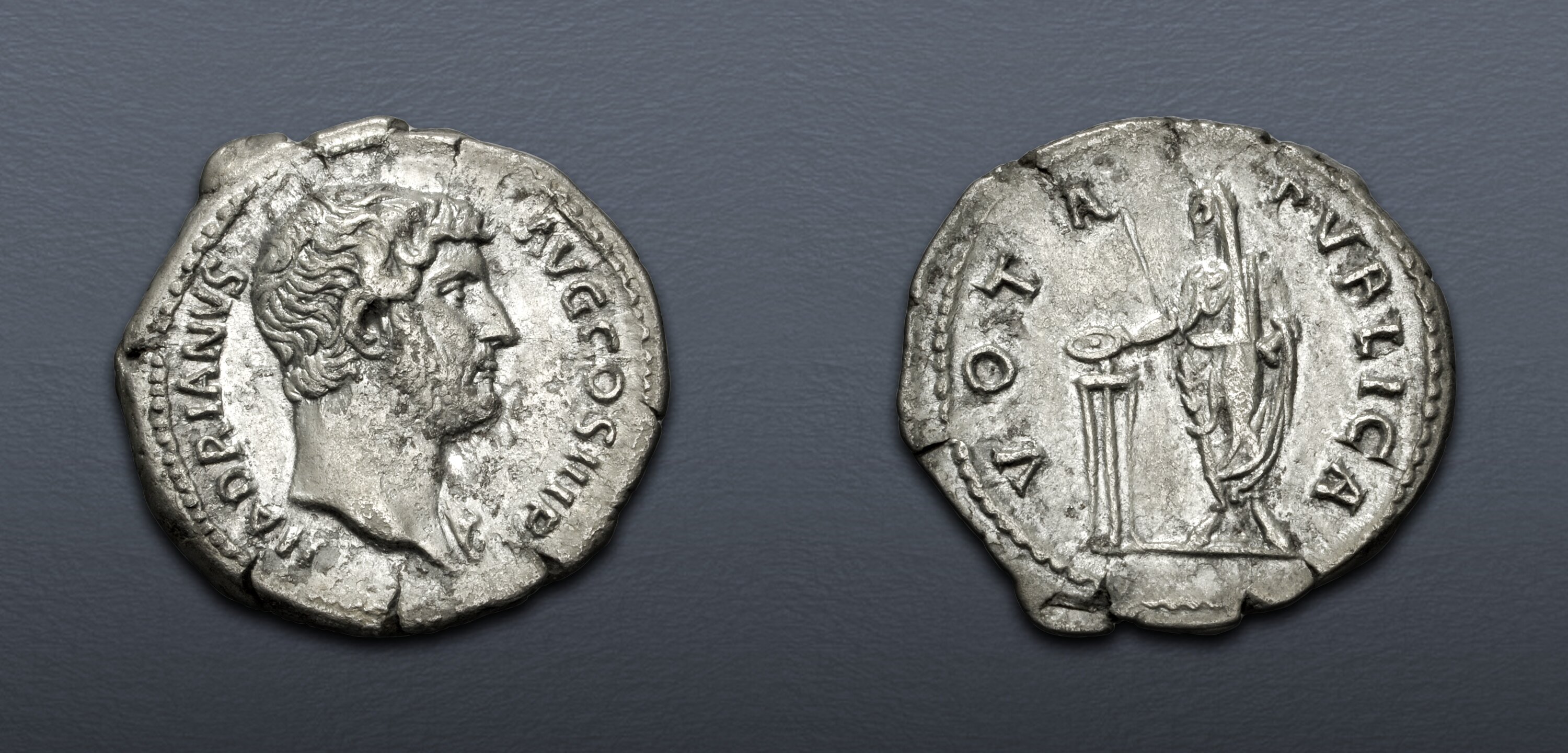 Hadrian. AD 117-138. AR Denarius (18.5mm, 3.18 g, 6h). Rome mint ...