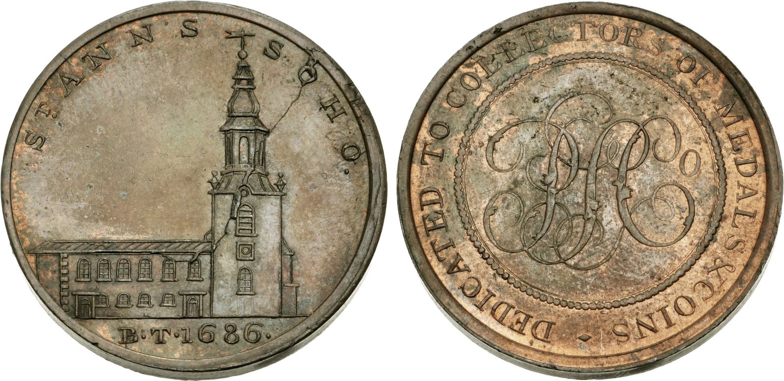 CONDER TOKENS, Middlesex. Spence’s. CU Halfpenny Token (28mm, 13.90 g ...