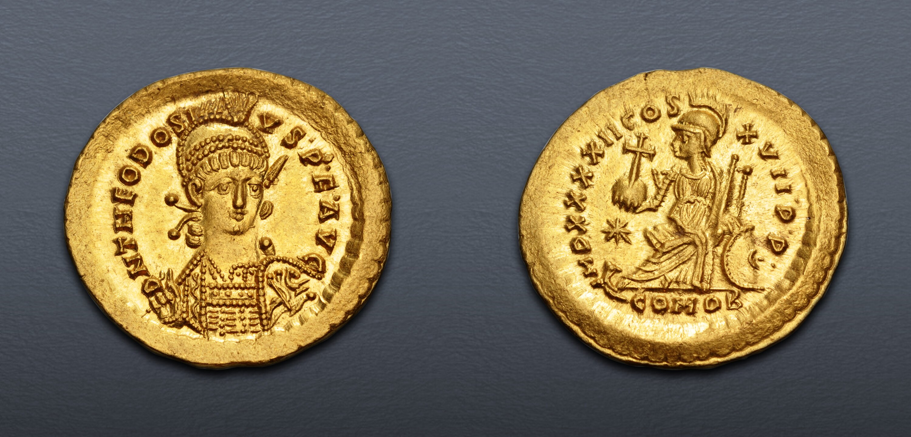 Theodosius II. AD 402-450. AV Solidus (21mm, 4.49 g, 6h ...
