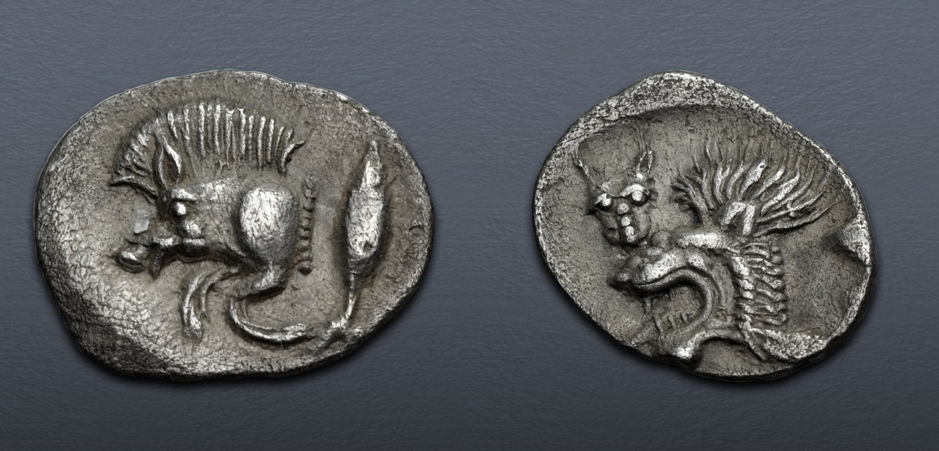 MYSIA, Kyzikos. Circa 450-400 BC. AR Hemiobol (11mm, 0.34 g, 1h). Good ...