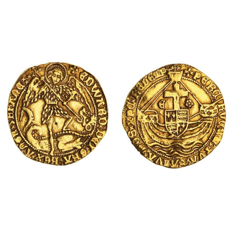 Edward IV, Second Reign (1471-1483), Angel, 1477-1480, Tower (London ...