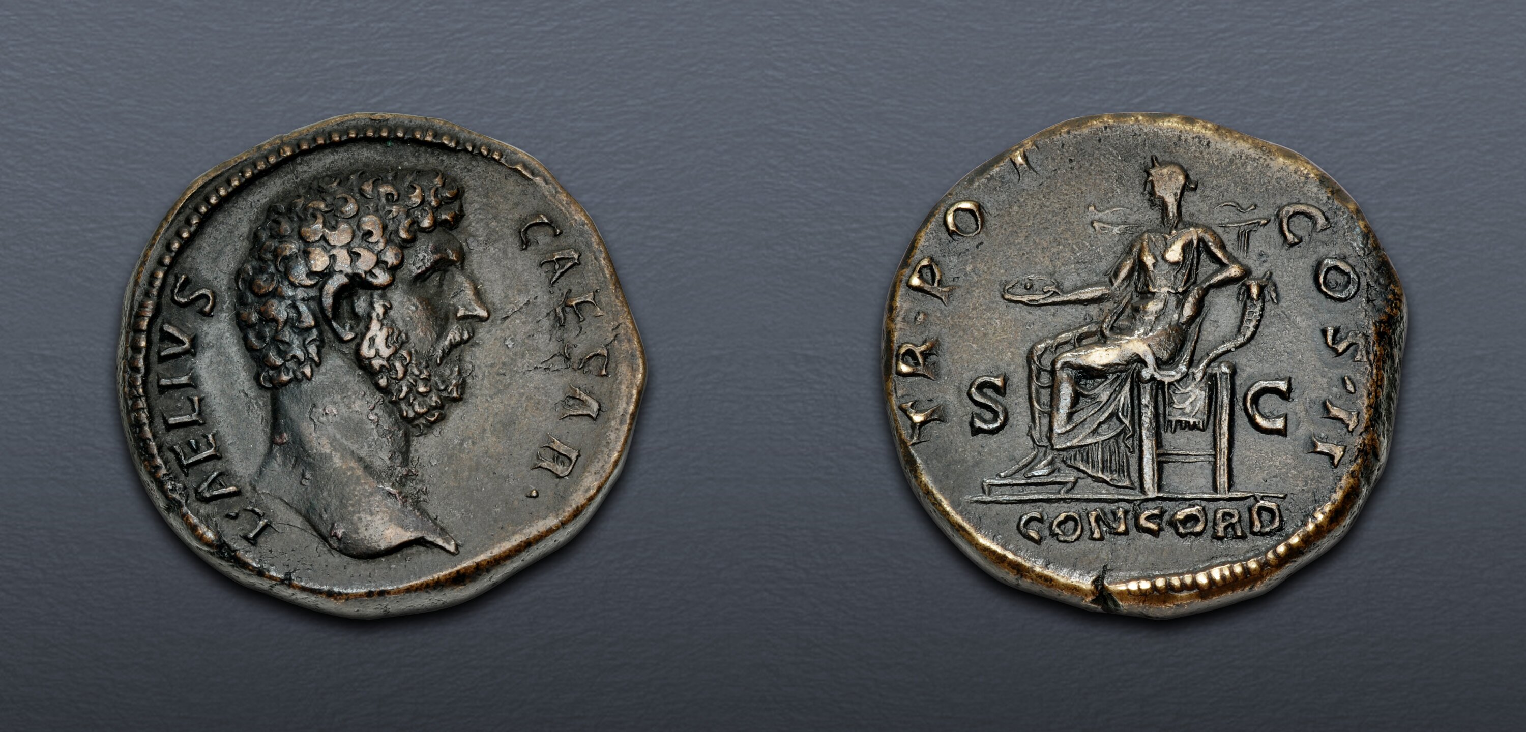 Aelius. Caesar, AD 136-138. Æ Sestertius (31mm, 27.77 g, 6h). Rome mint ...