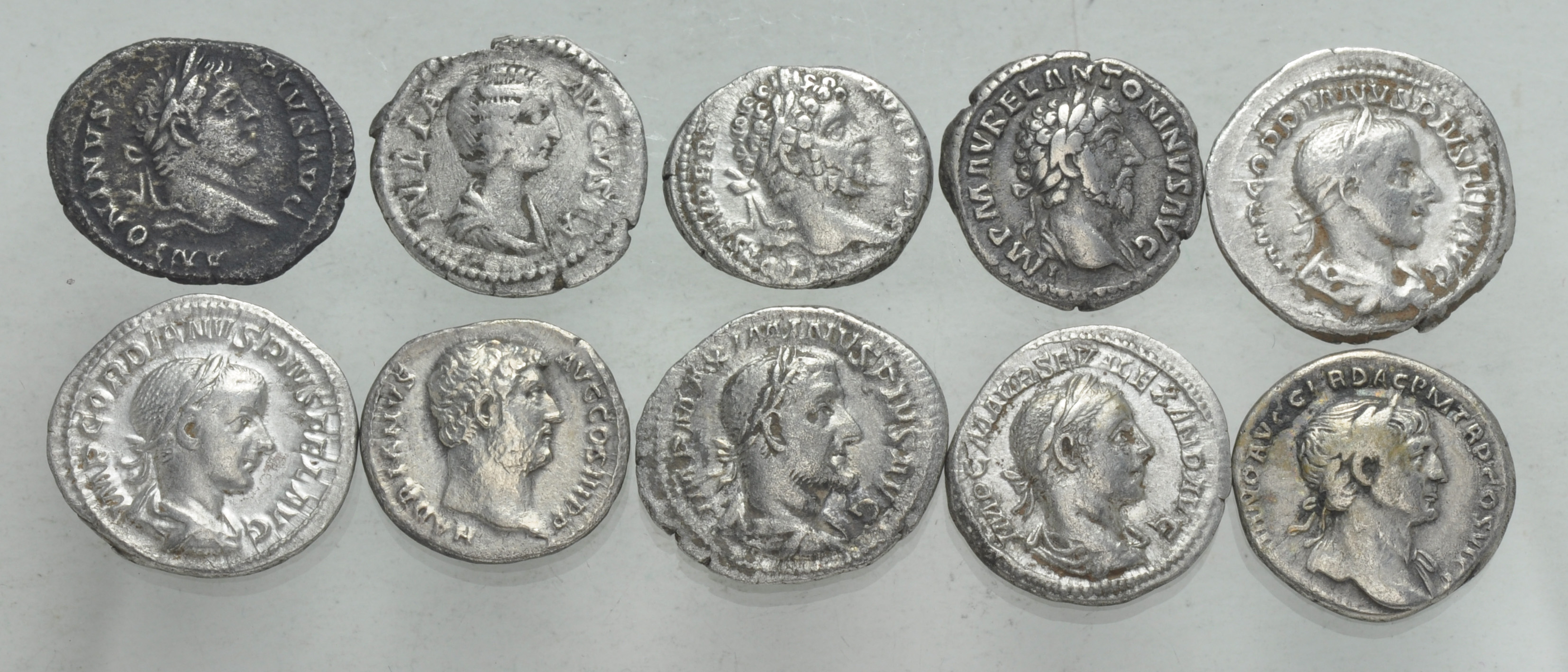 ROMAN. Imperial. Lot of ten (10) AR Denarii. | Classical Numismatic Group