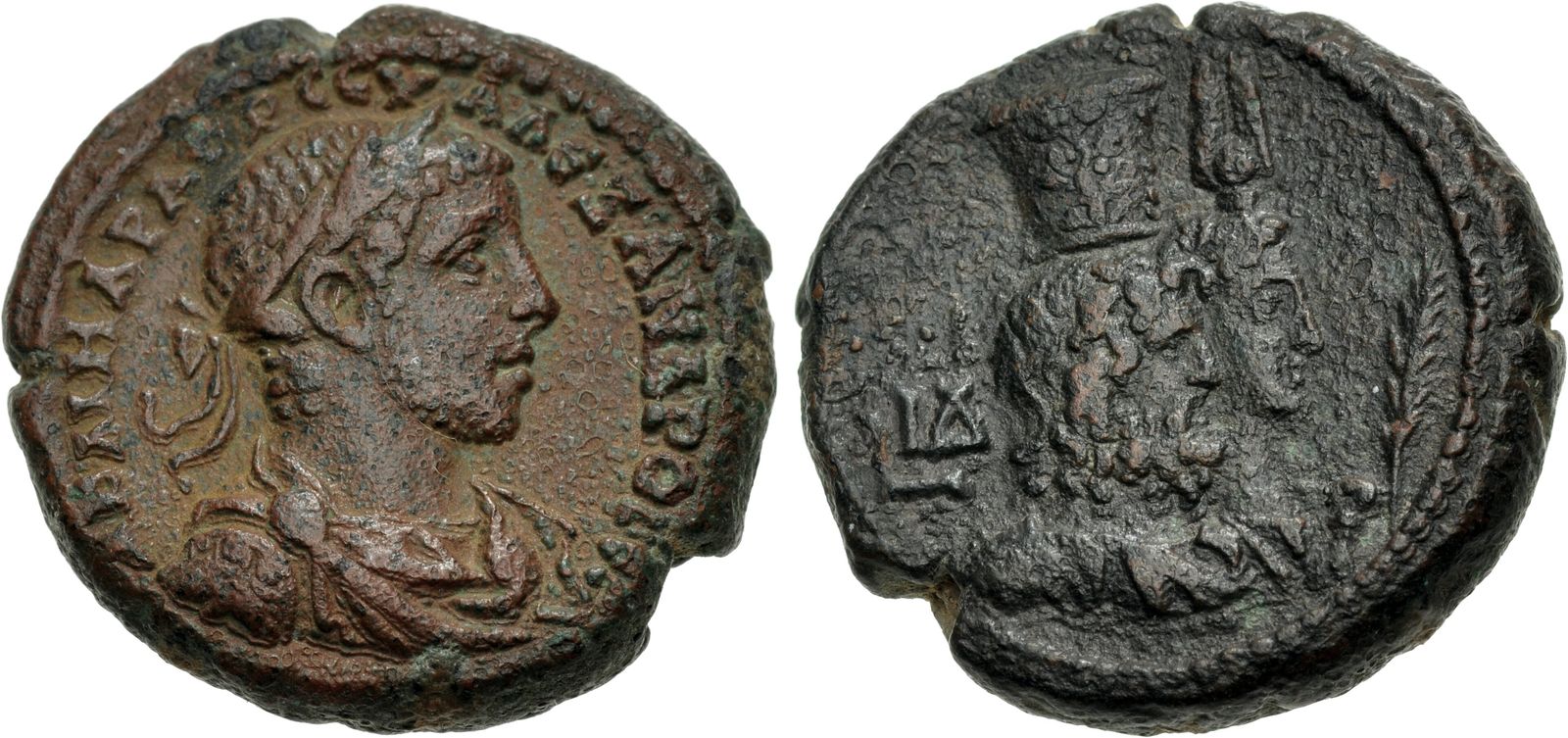 EGYPT, Alexandria. Severus Alexander. AD 222-235. Potin Tetradrachm (24 ...