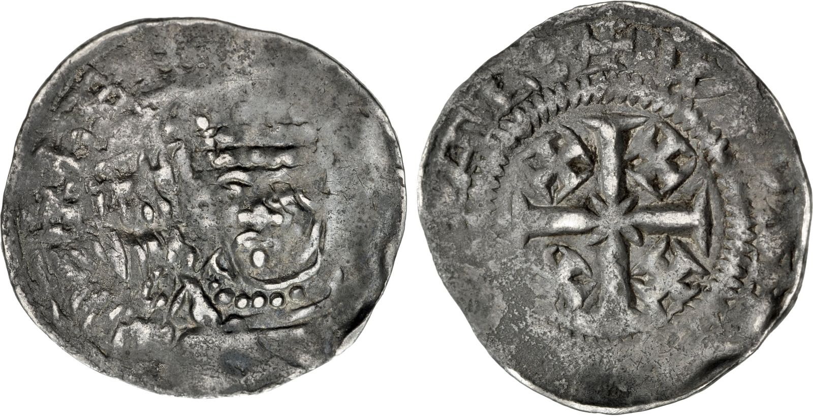 PLANTAGENET. Henry II. 1154-1189. AR Penny (18mm, 1.22 g, 12h). Cross ...