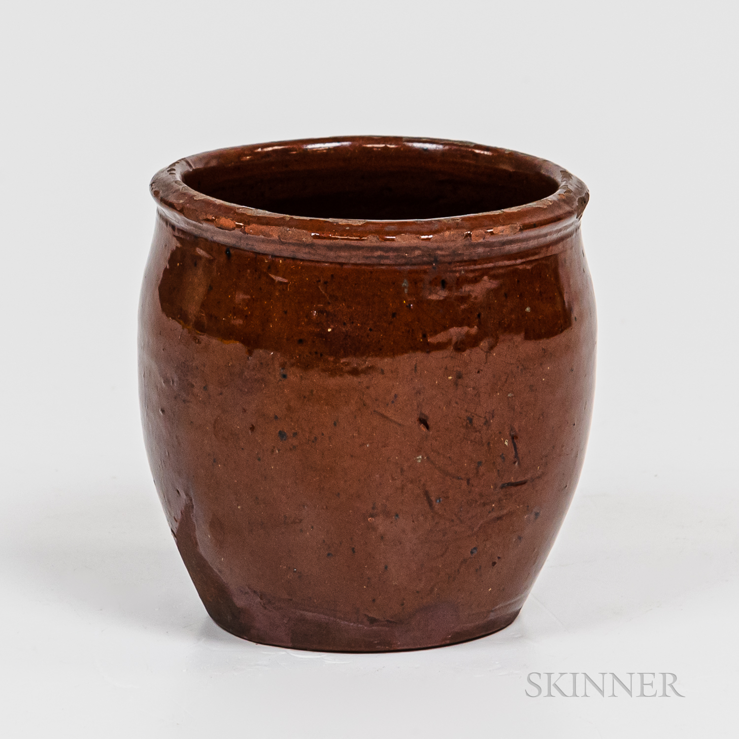 Redware Apple Butter Jar | Barnebys