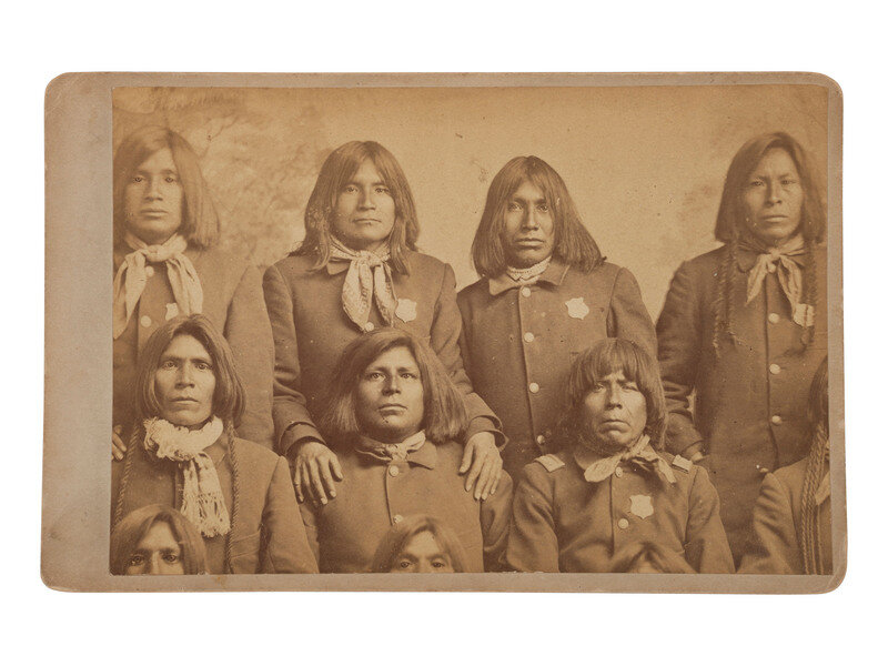 [NATIVE AMERICANS]. BUEHMAN & HARTWELL, photographers. Cabinet card of ...