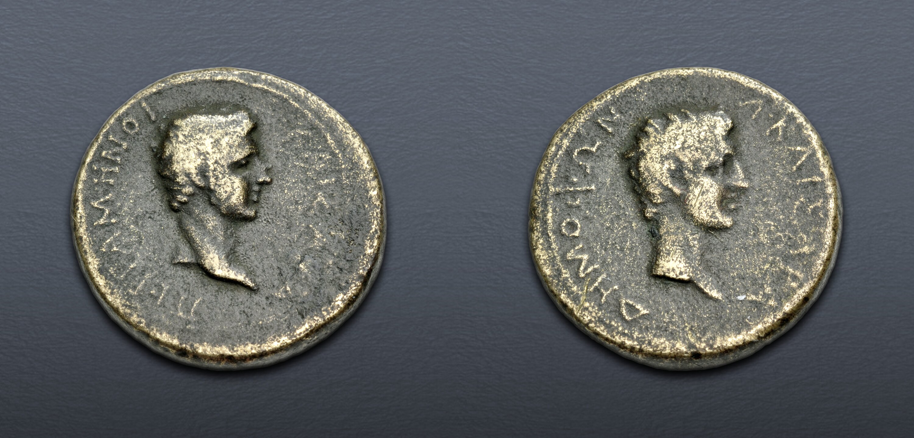 MYSIA, Pergamum. Augustus, with Caius and Lucius Caesars. 27 BC-AD 14 ...