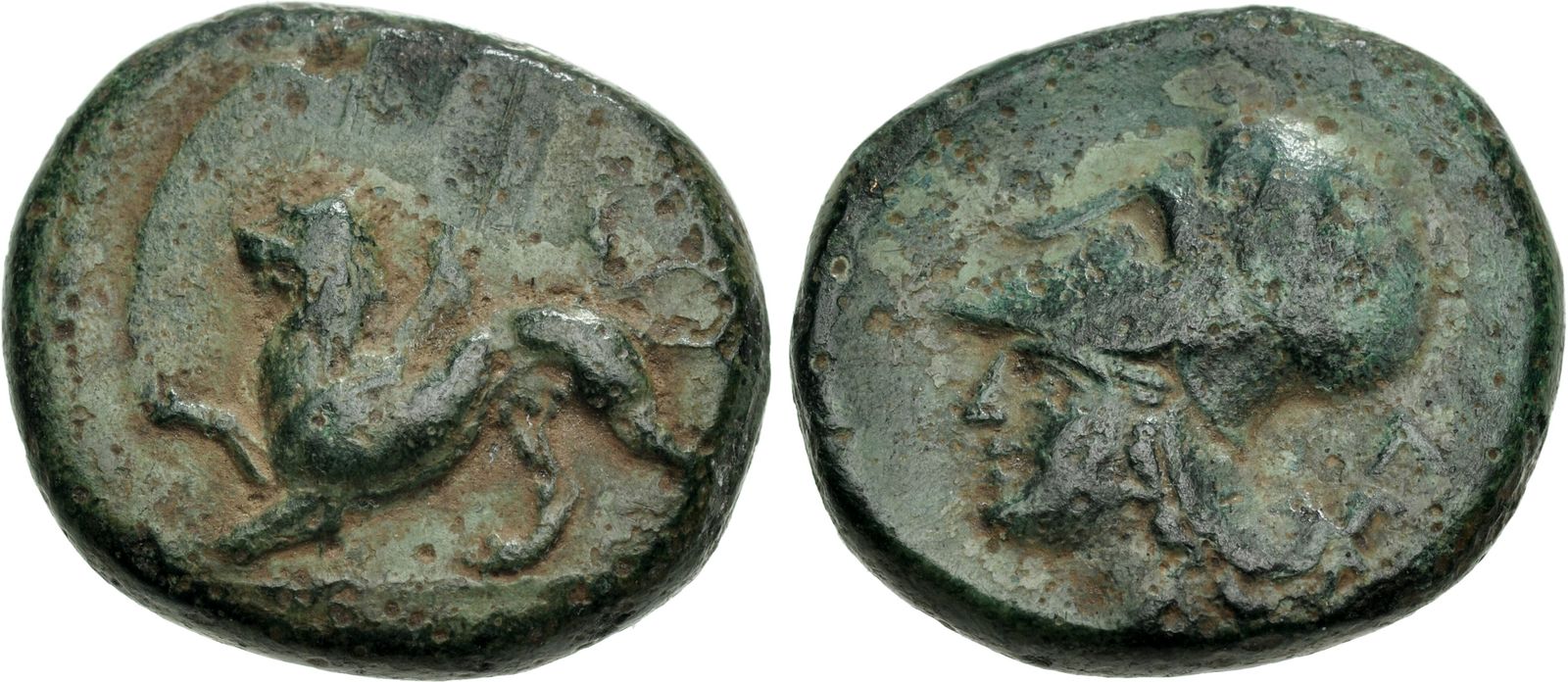 AKARNANIA, Leukas. Circa 350-300 BC. Æ (18mm, 6.41 g, 11h). Near VF ...