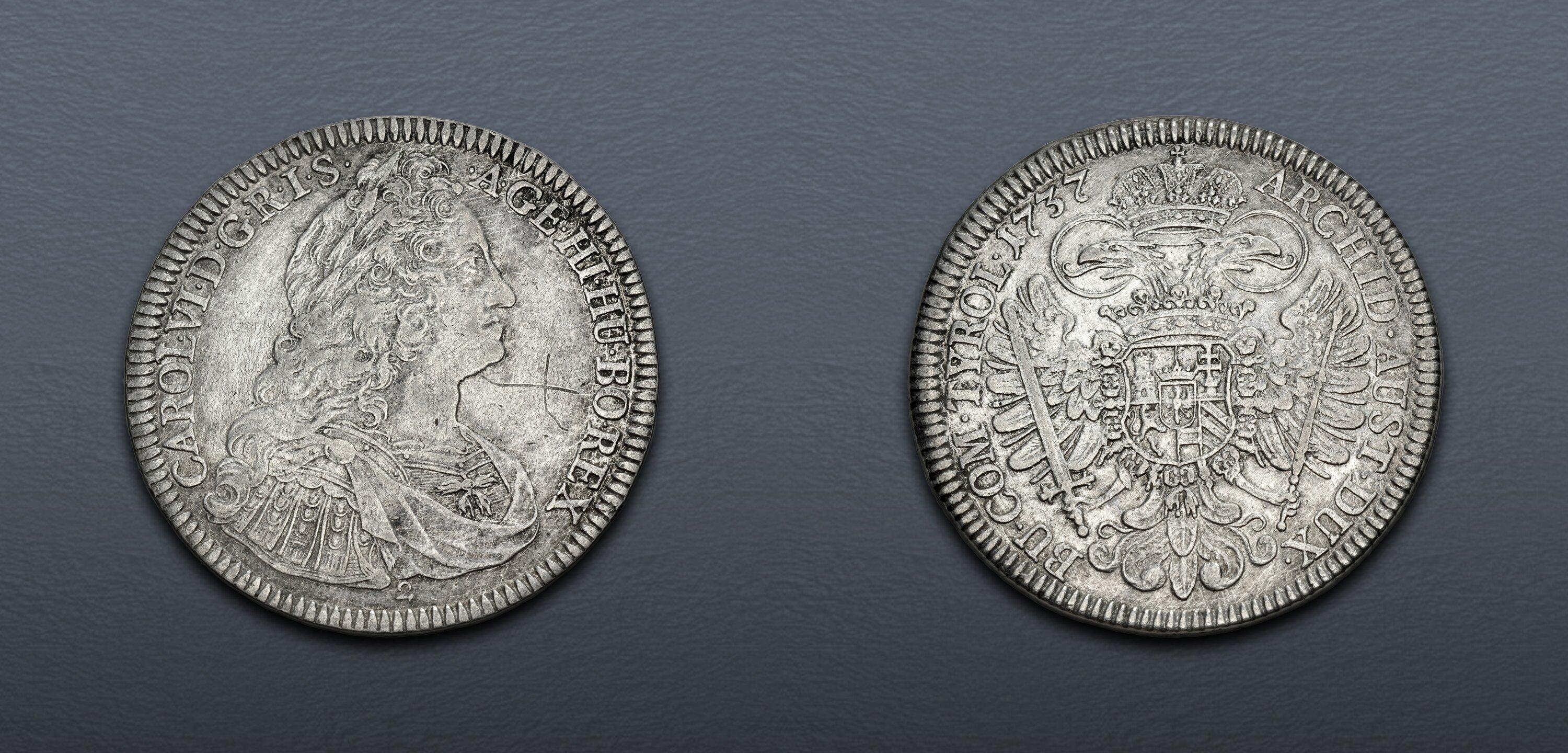 AUSTRIA, Holy Roman Empire. Karl VI. Emperor, 1711-1740. AR Taler (42mm ...