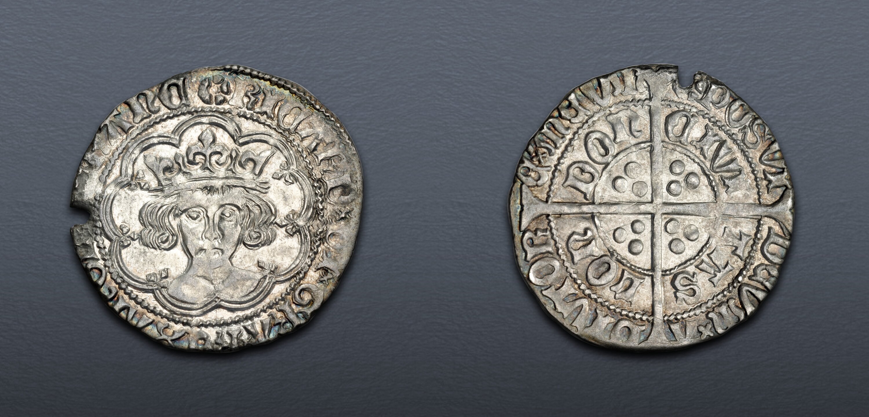 YORK (Restored). Richard III. 1483-1485. AR Groat (25mm, 3.04 g, 2h ...
