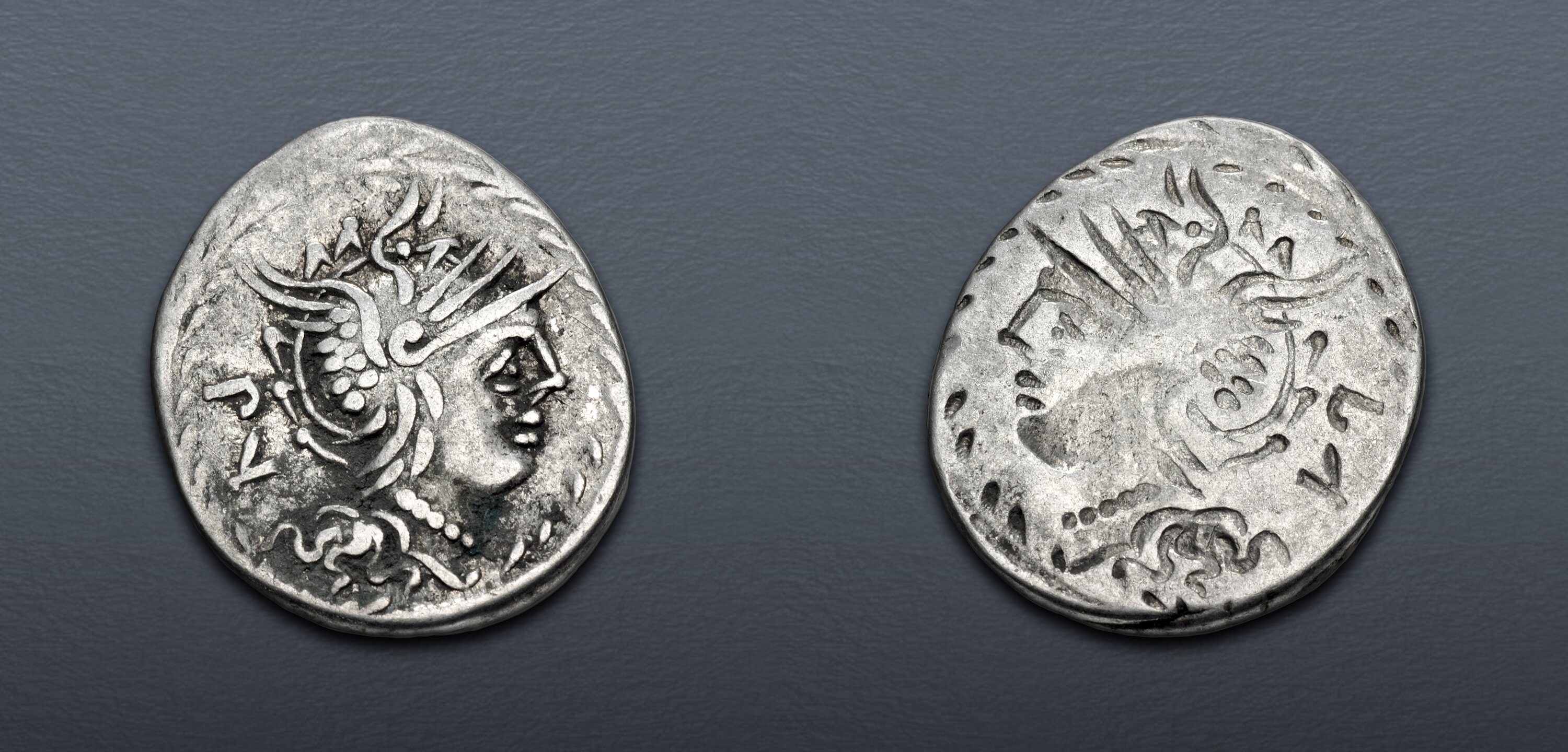 M. Lucilius Rufus. 101 BC. AR Denarius (18mm, 3.85 g, 12h). Obverse ...