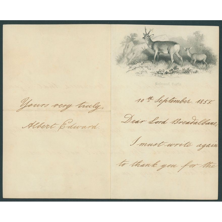 Great Britain Royalty King Edward VII 1855 Autograph letter written by ...