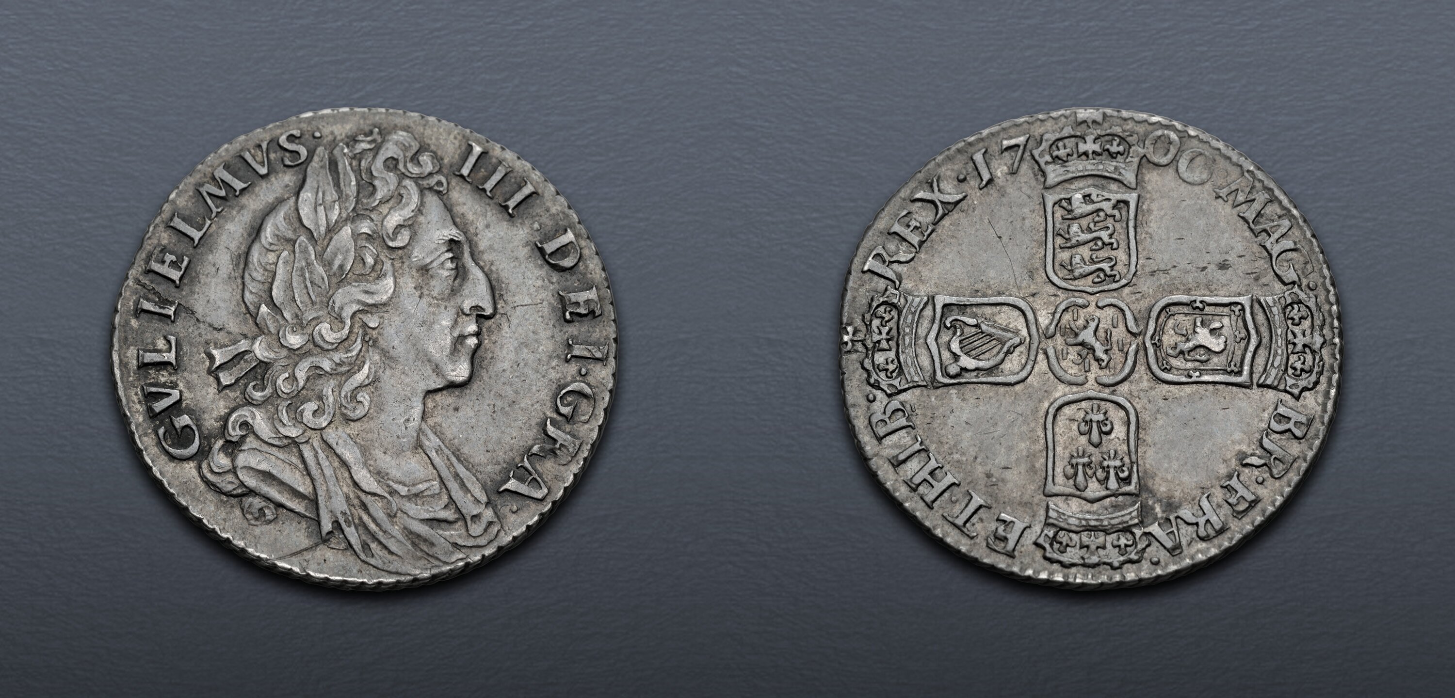 STUART (ORANGE). William III. 1694-1702. AR Sixpence. Dated 1700. Near EF. | Classical ...