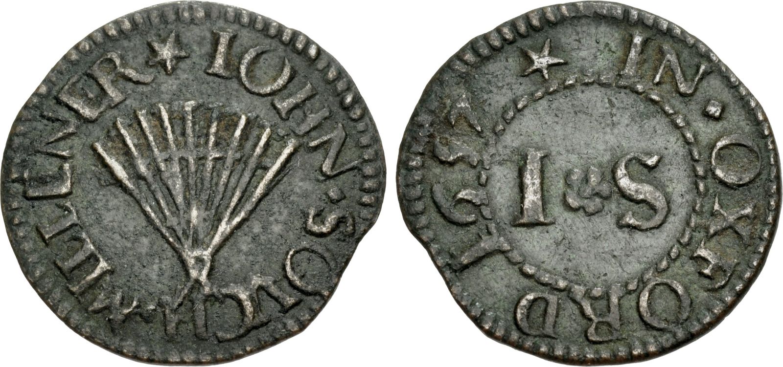 17th CENTURY, Oxfordshire. Oxford. John Souch, milliner. CU Farthing ...