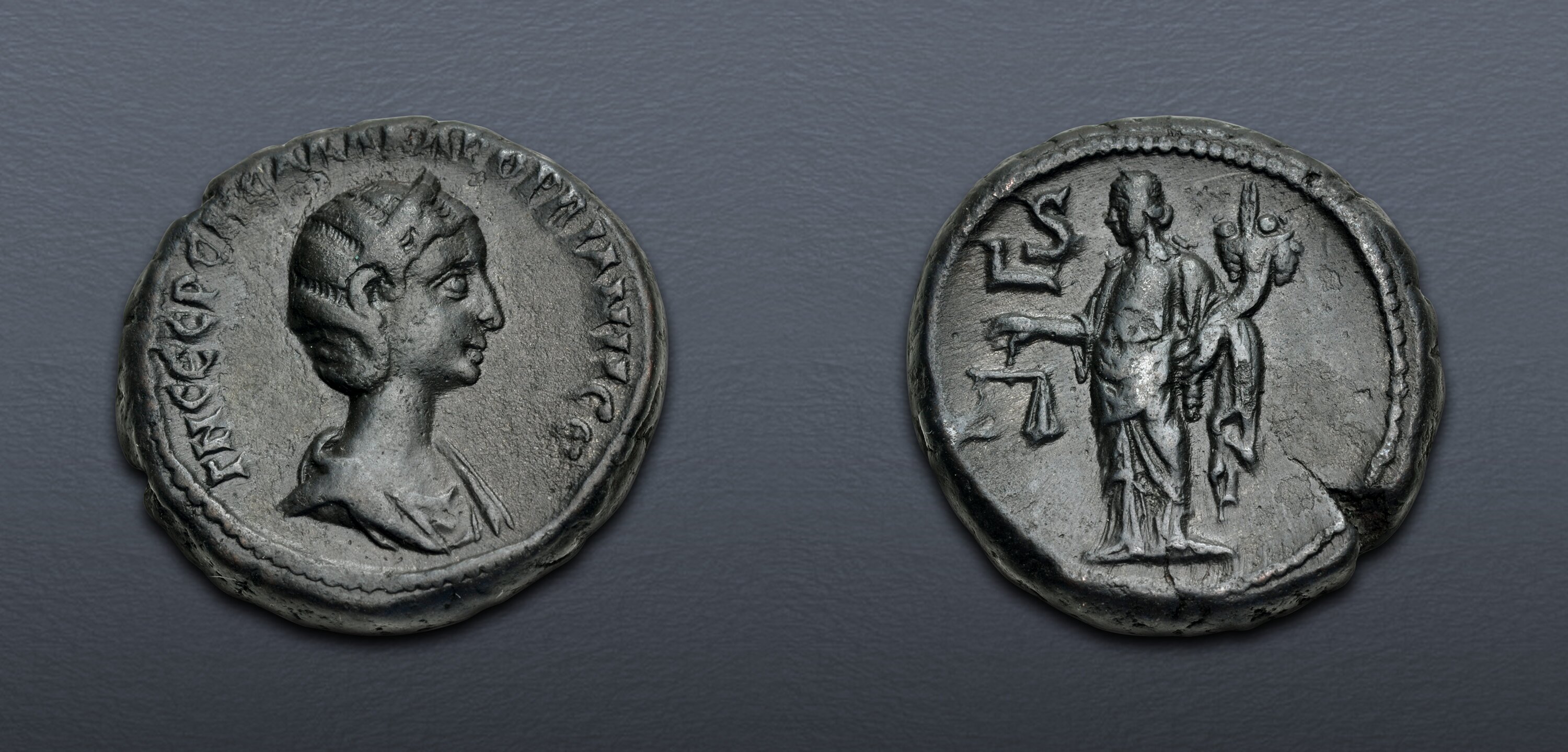 EGYPT, Alexandria. Orbiana. Augusta, AD 225-227. BI Tetradrachm (24mm, 13.17 g, 11h). Dated RY 6 ...