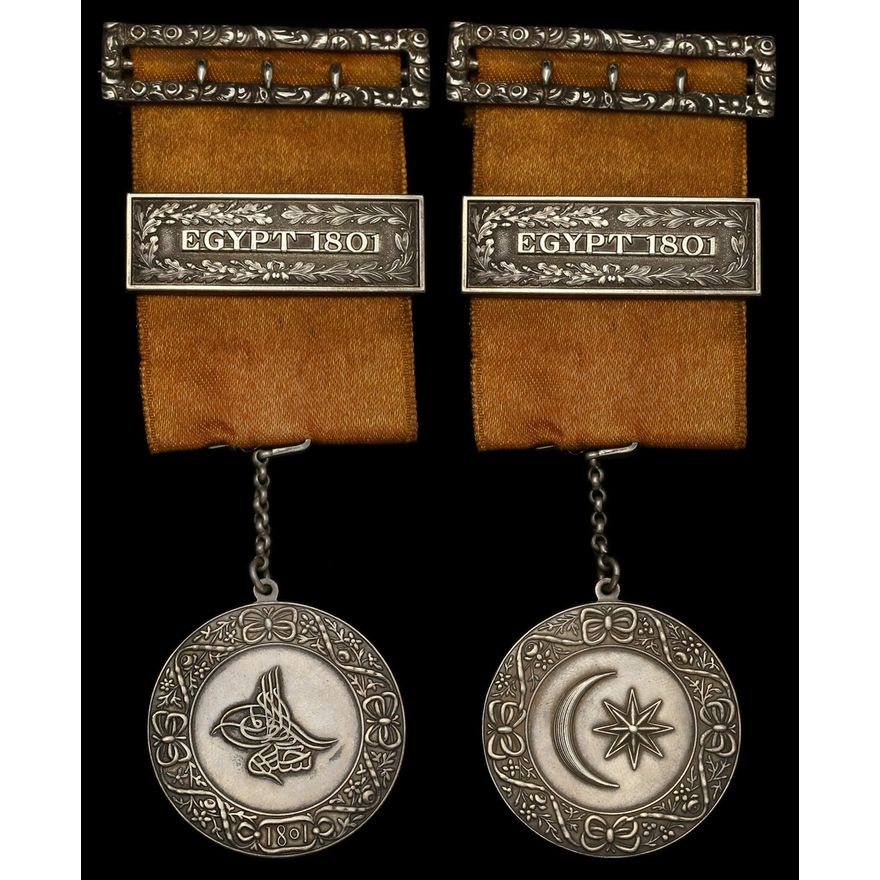 Sultan's Medal for Egypt 1801, silver, 36mm, fitted with hook and chain ...
