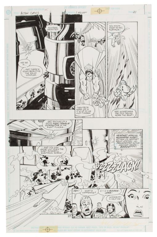 Jose Marzan Jr Action Comics ONE MILLION Comic Art | Taurus Auctions
