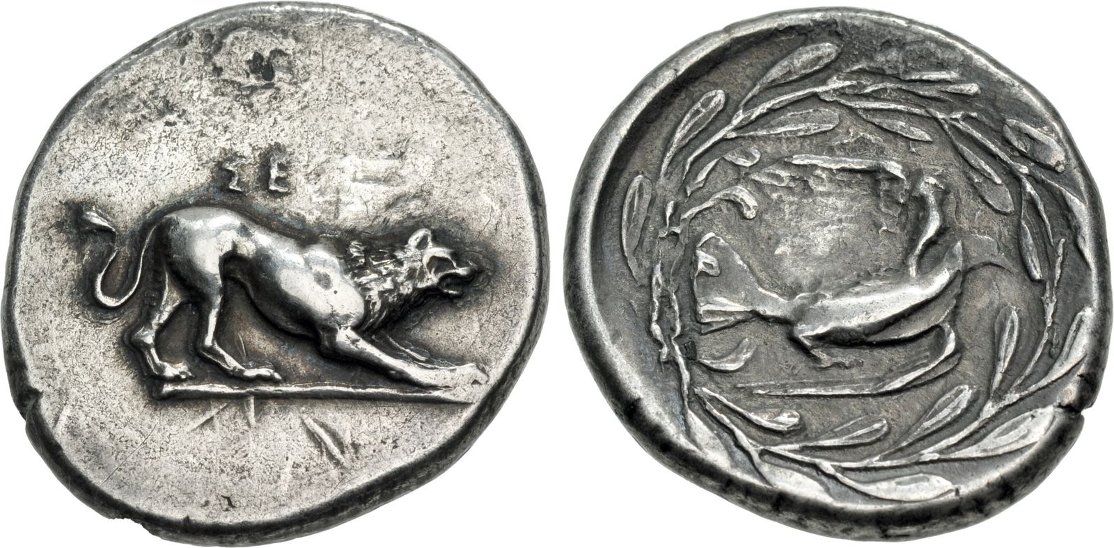 SIKYONIA, Sikyon. Circa 431-400 BC. AR Stater (24mm, 11.86 g, 12h). VF ...