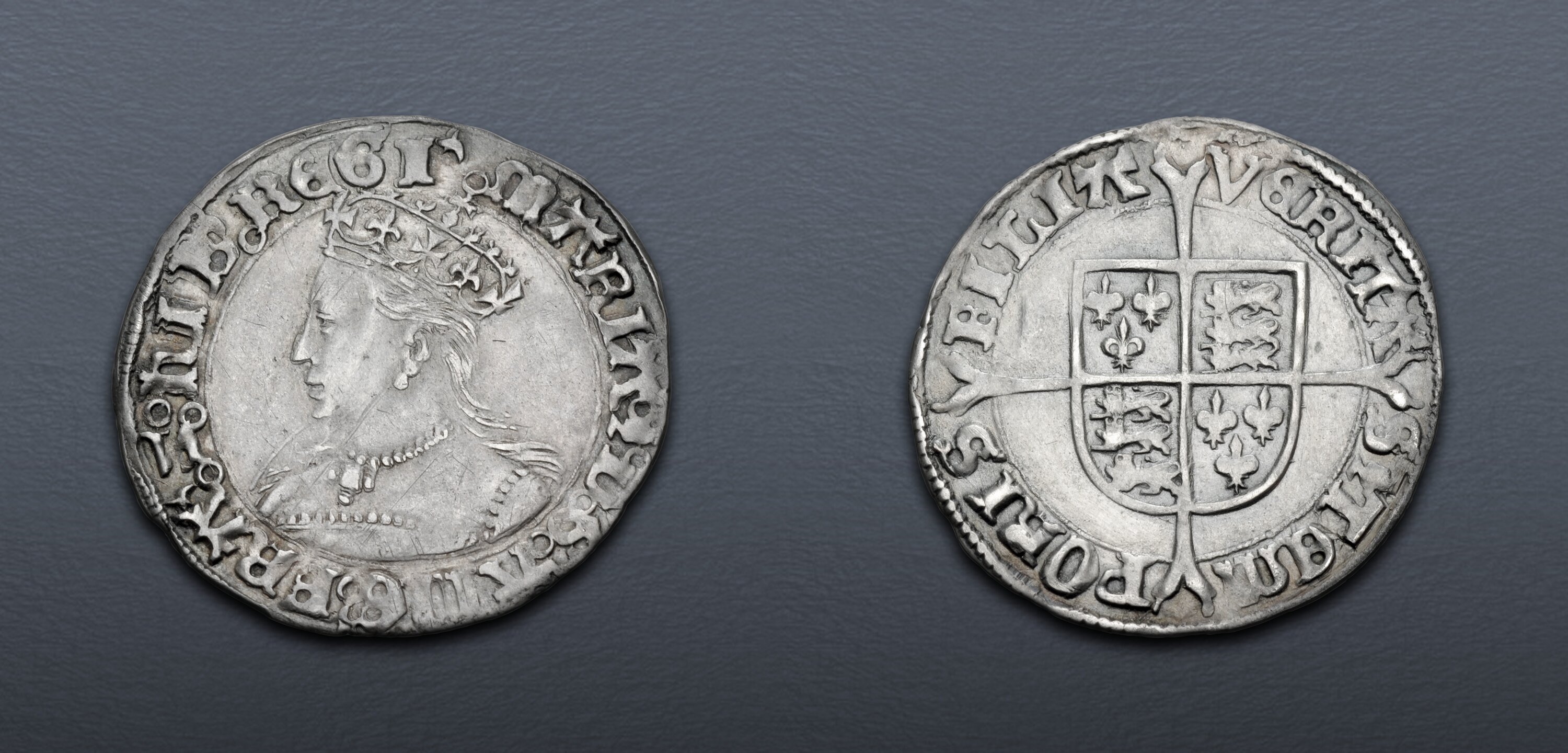 TUDOR. Mary. 1553-1554. AR Groat (24mm, 2.15 g, 8h). Tower (London ...