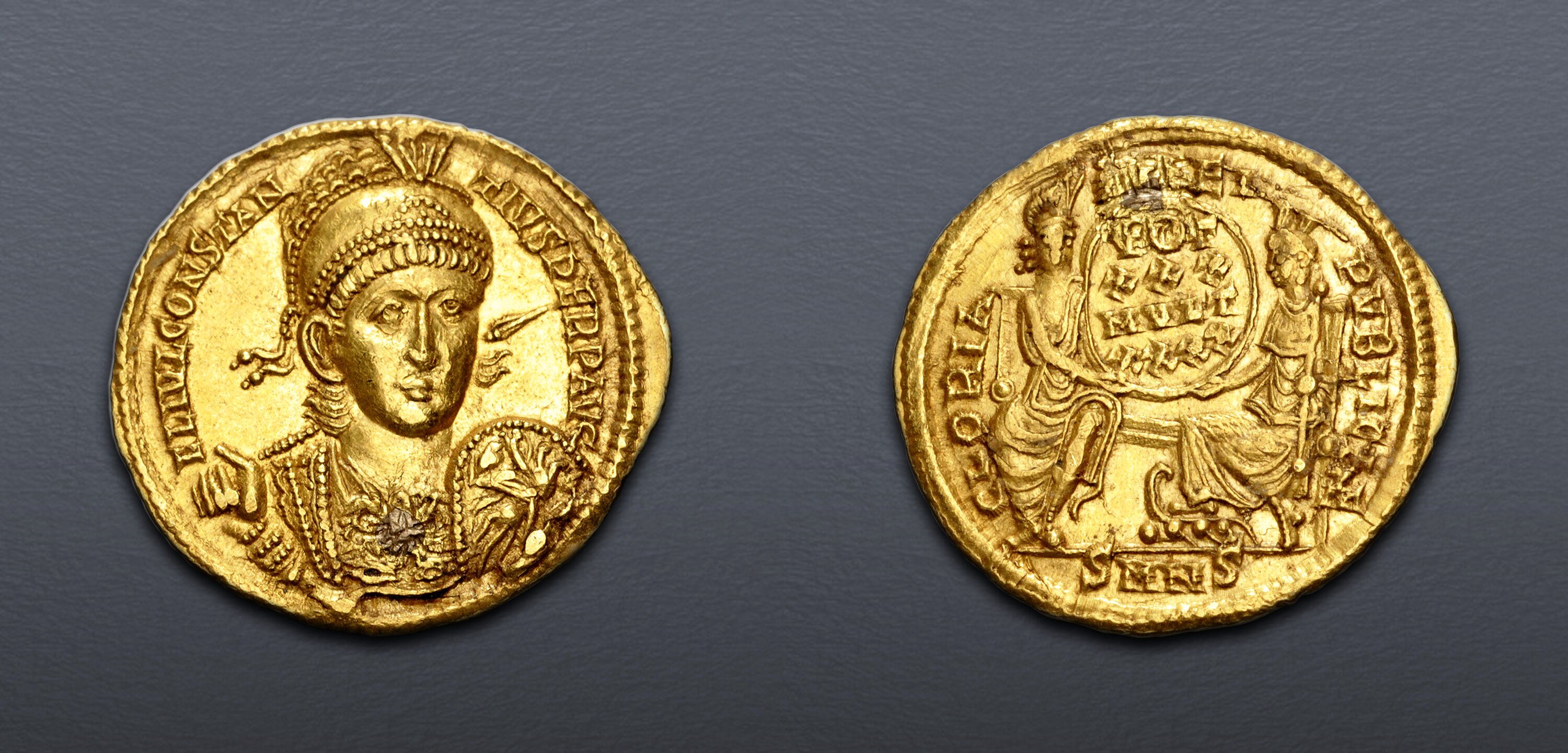 Constantius II. AD 337-361. AV Solidus (22mm, 4.48 g, 6h). Tricennalia ...