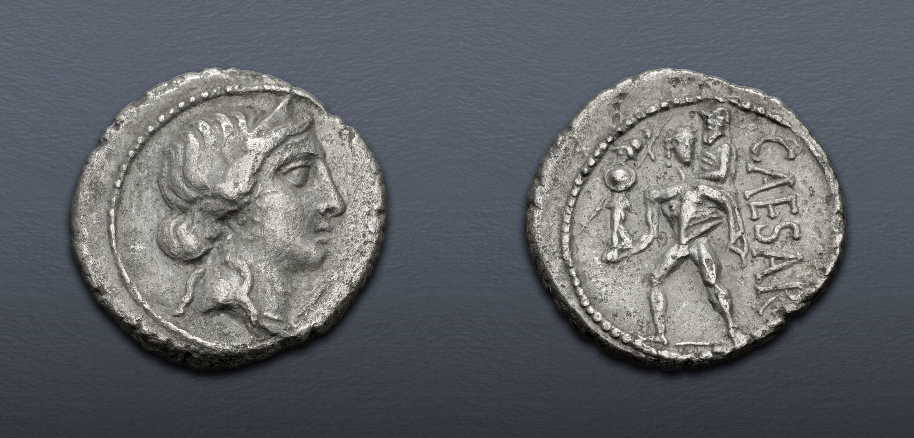 The Caesarians. Julius Caesar. Late 48-47 BC. AR Denarius (17.5mm, 3.56 ...