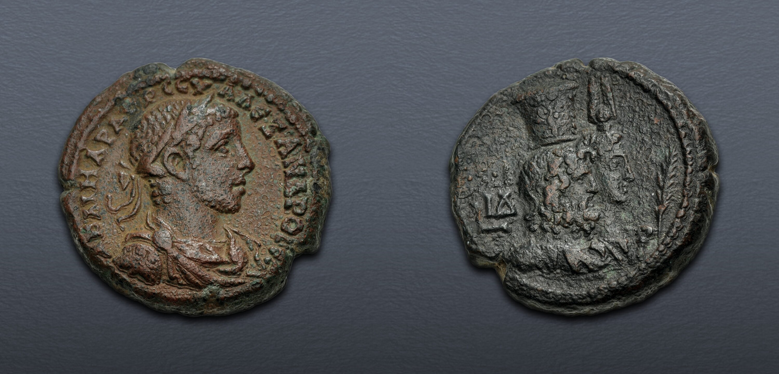 EGYPT, Alexandria. Severus Alexander. AD 222-235. Potin Tetradrachm (24 ...