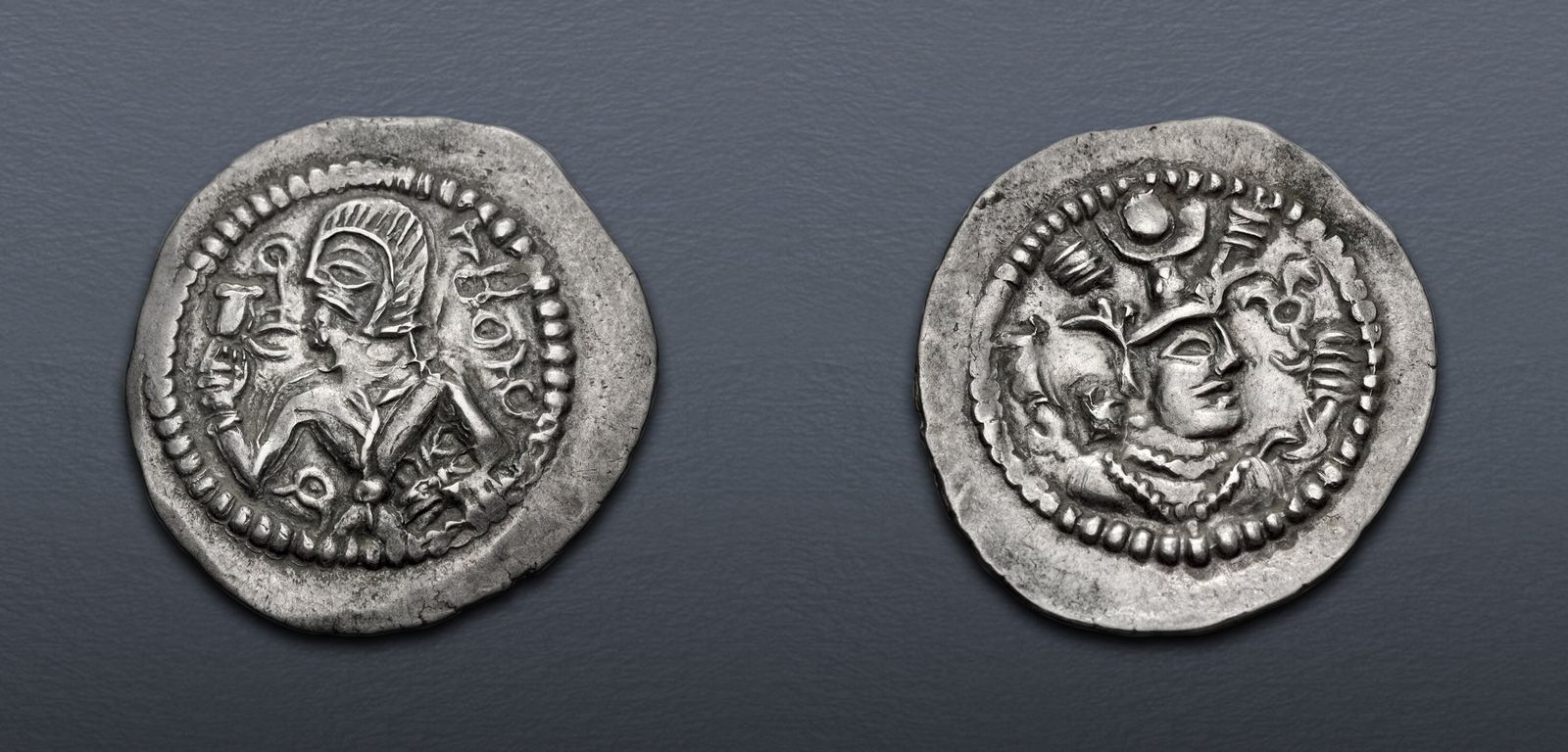 HUNNIC TRIBES, Hephthalites. Anonymous. Circa 484/8-560. AR Drachm ...